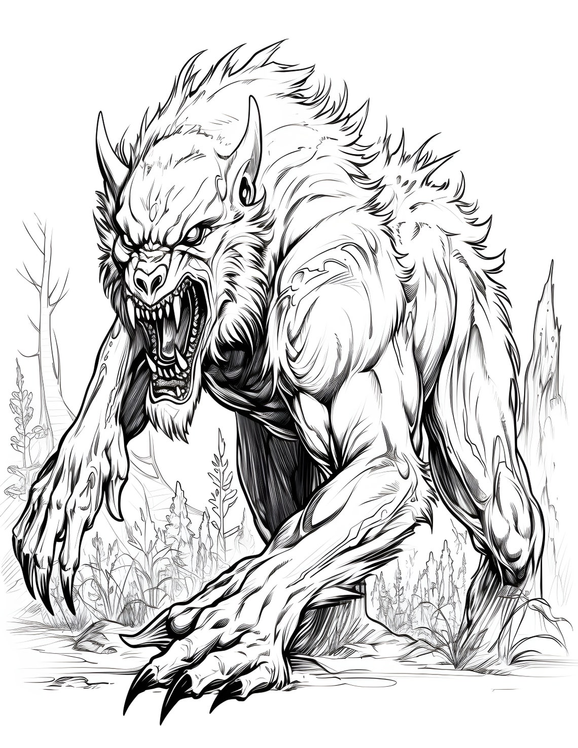 Mythical Creature Coloring Pages, Grayscale Coloring Pages, Printables ...