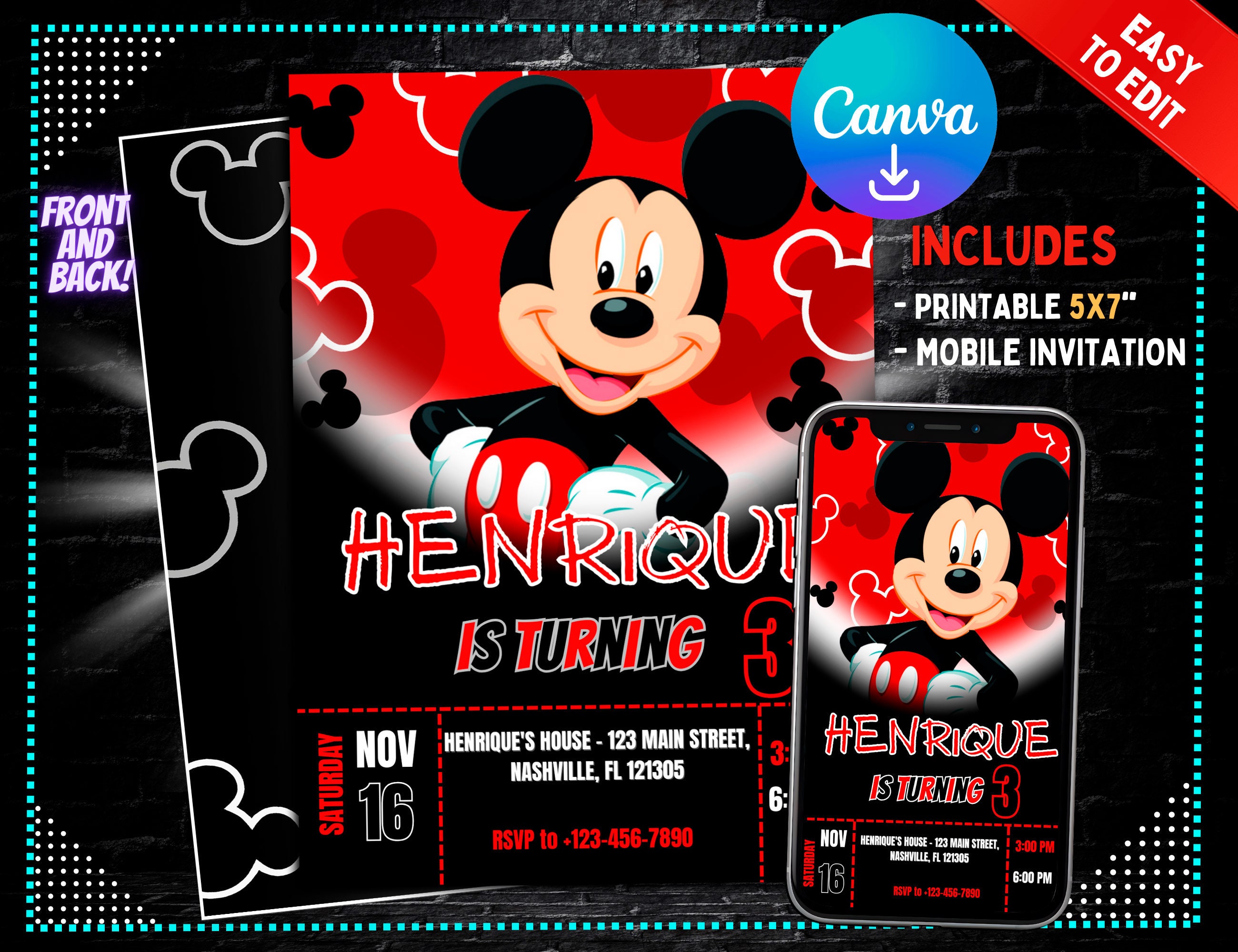 FREE Mickey Mouse Templates Examples Edit Online Download , 55% OFF