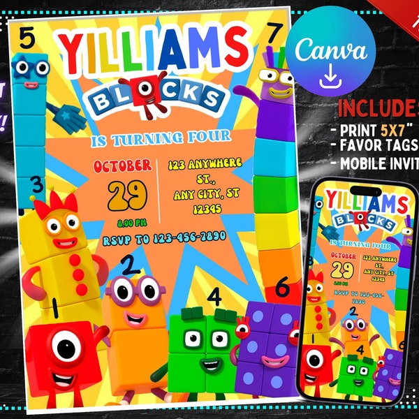 Numberblocks Thank You - Etsy