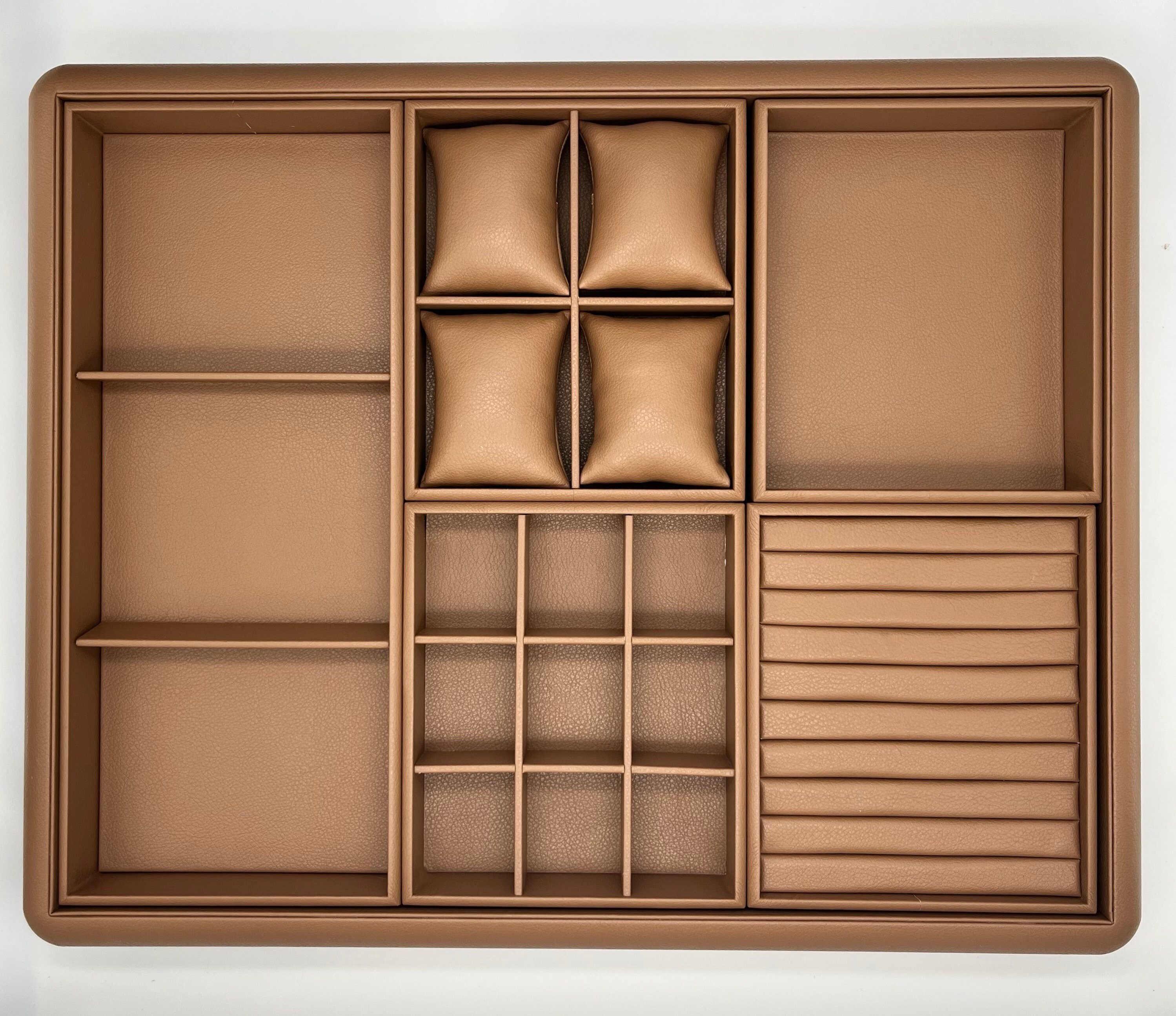 Fancy Butler Leather Tray With Dividers - Etsy