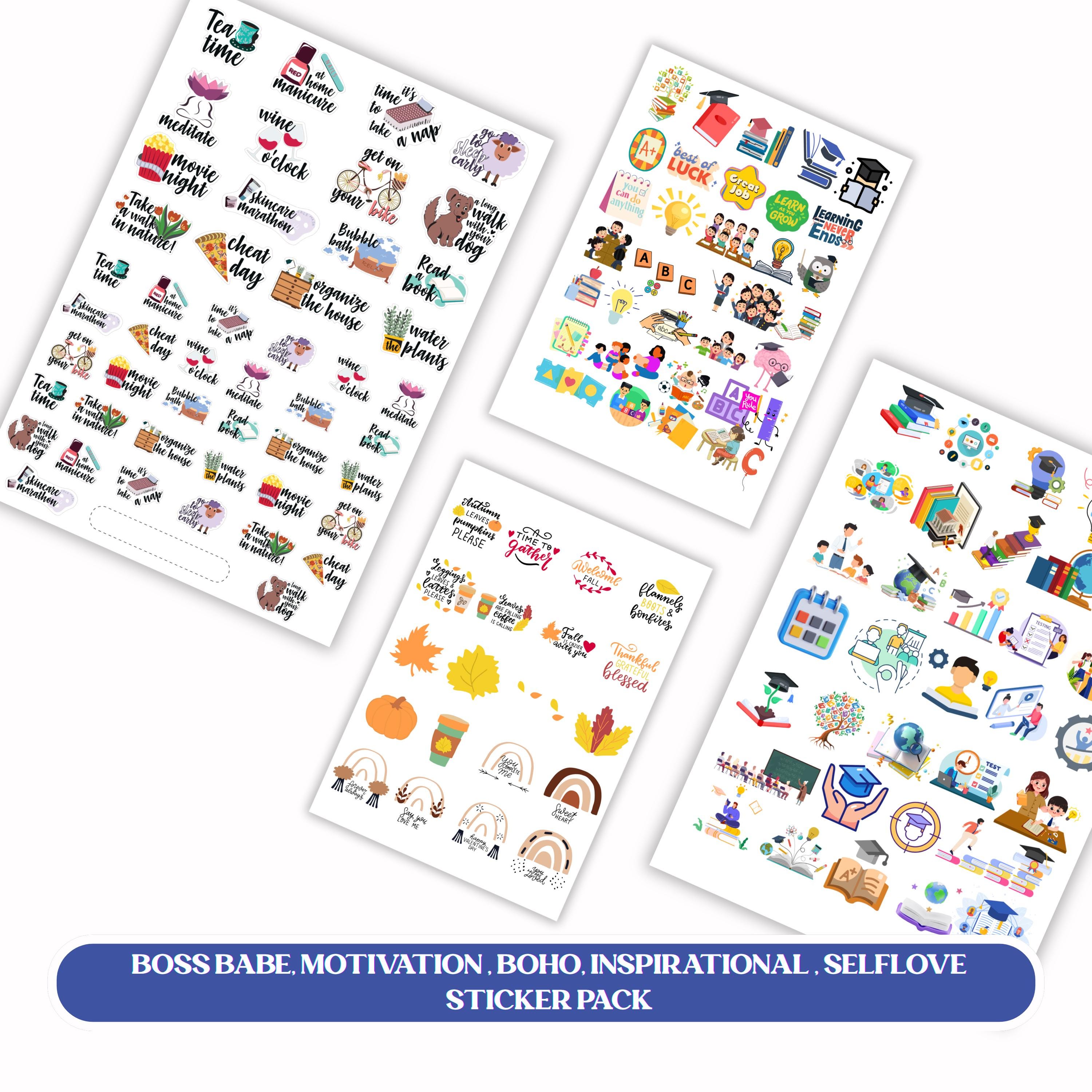 Aesthetic Printable Stickers Bundle| Digital Sticker Set for Planners ...