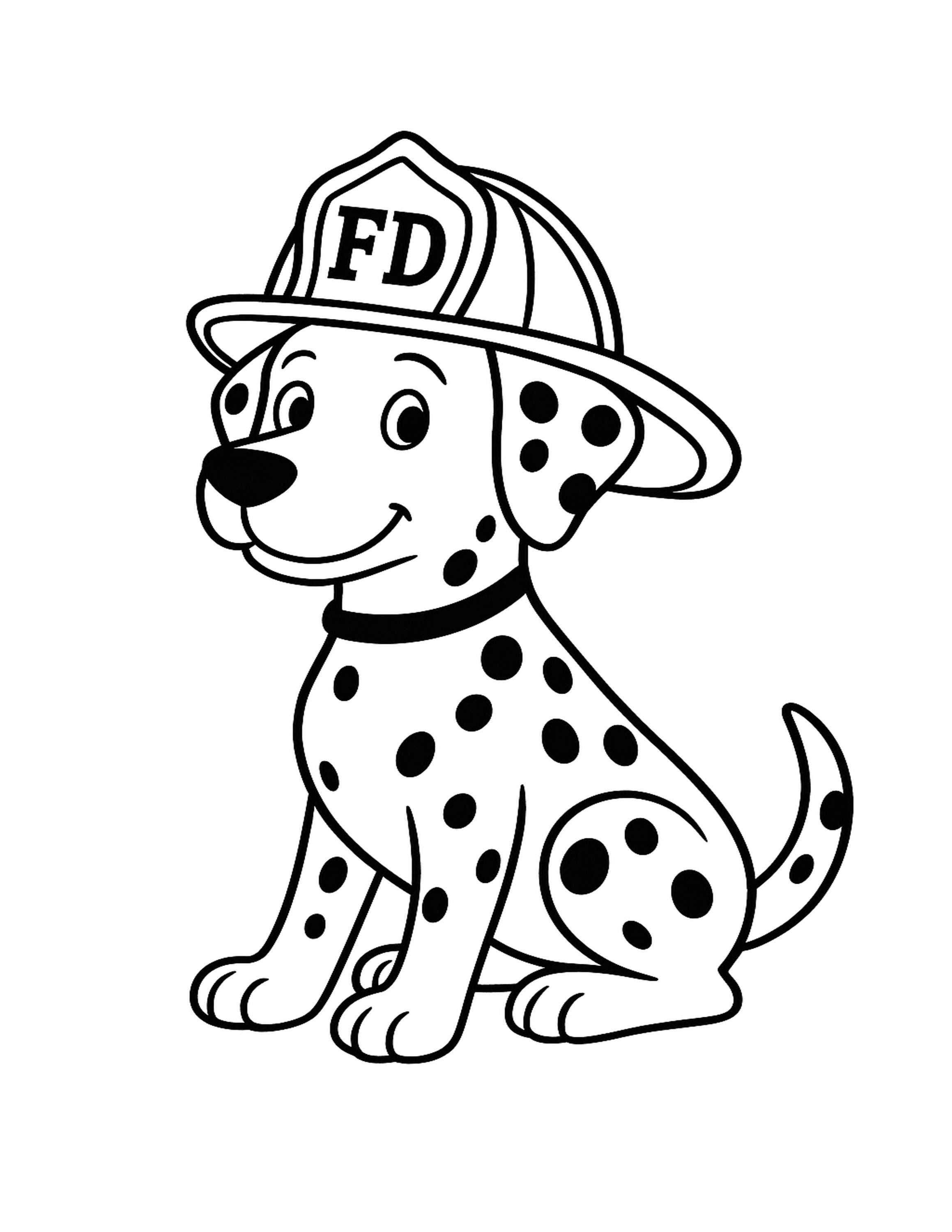 Chief the Fire Station Dog Coloring - Etsy