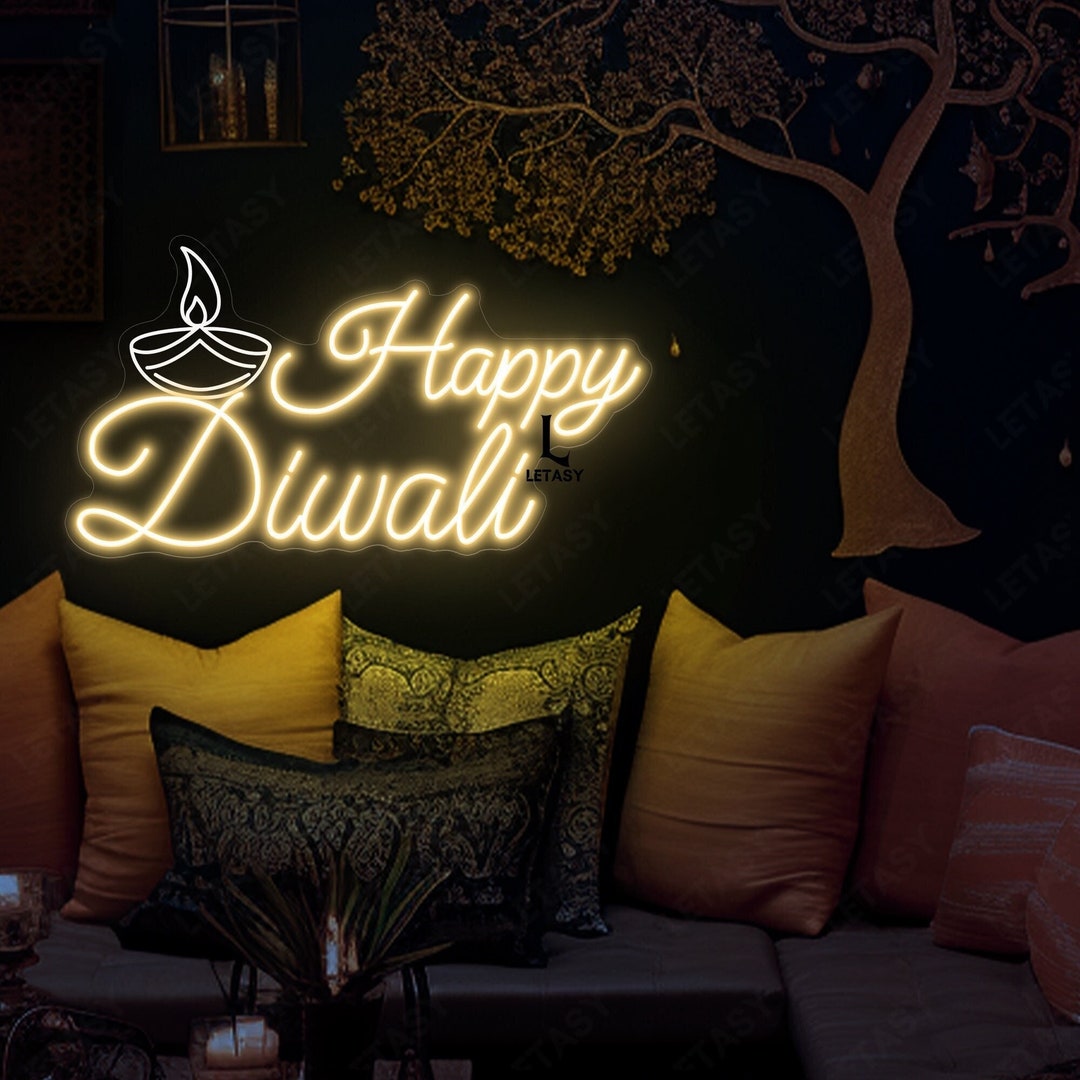 Happy Diwali Neon Sign Diwali Lights Diwali Led Lights Diwali - Etsy