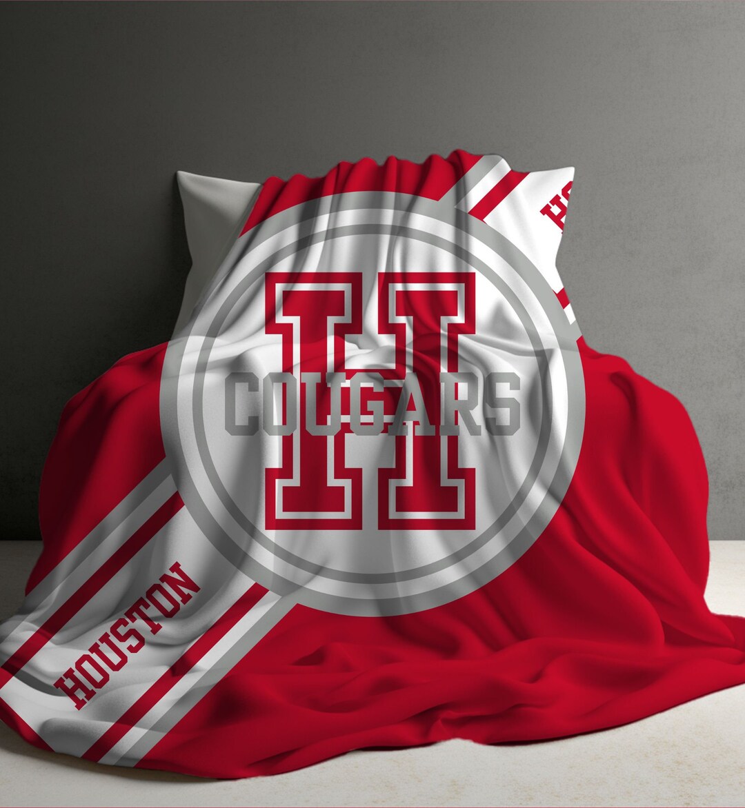 UH Cougars Go Coogs Cougar Blanket U of H Cougars - Etsy