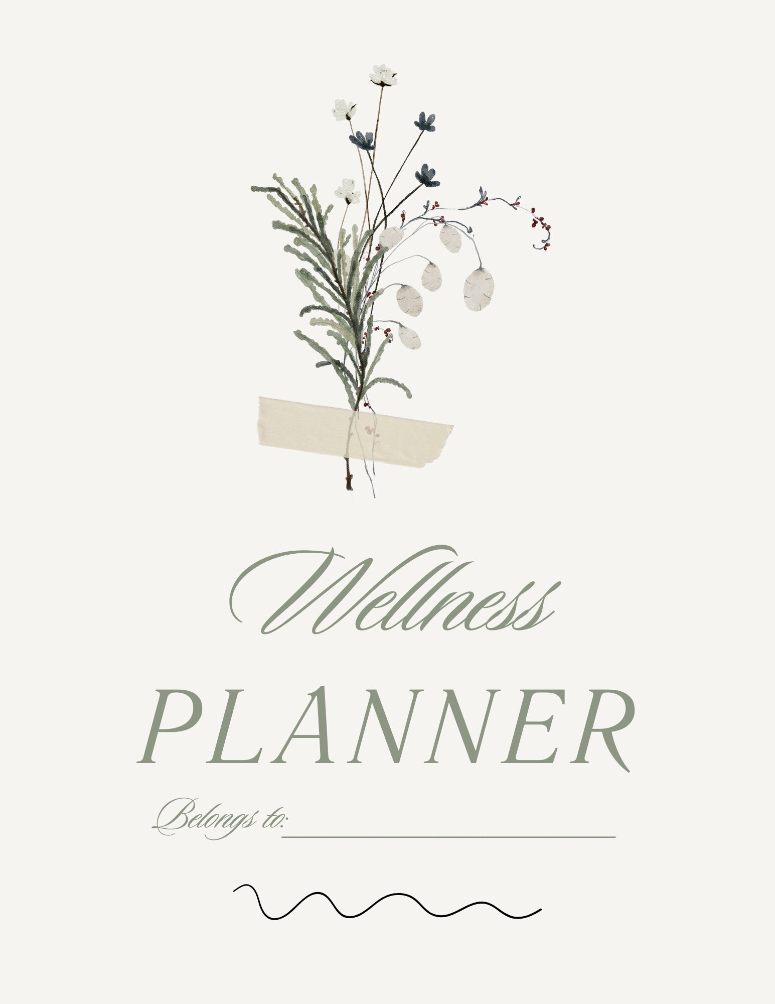 Daily Wellness Planner - Printable PDF - Etsy