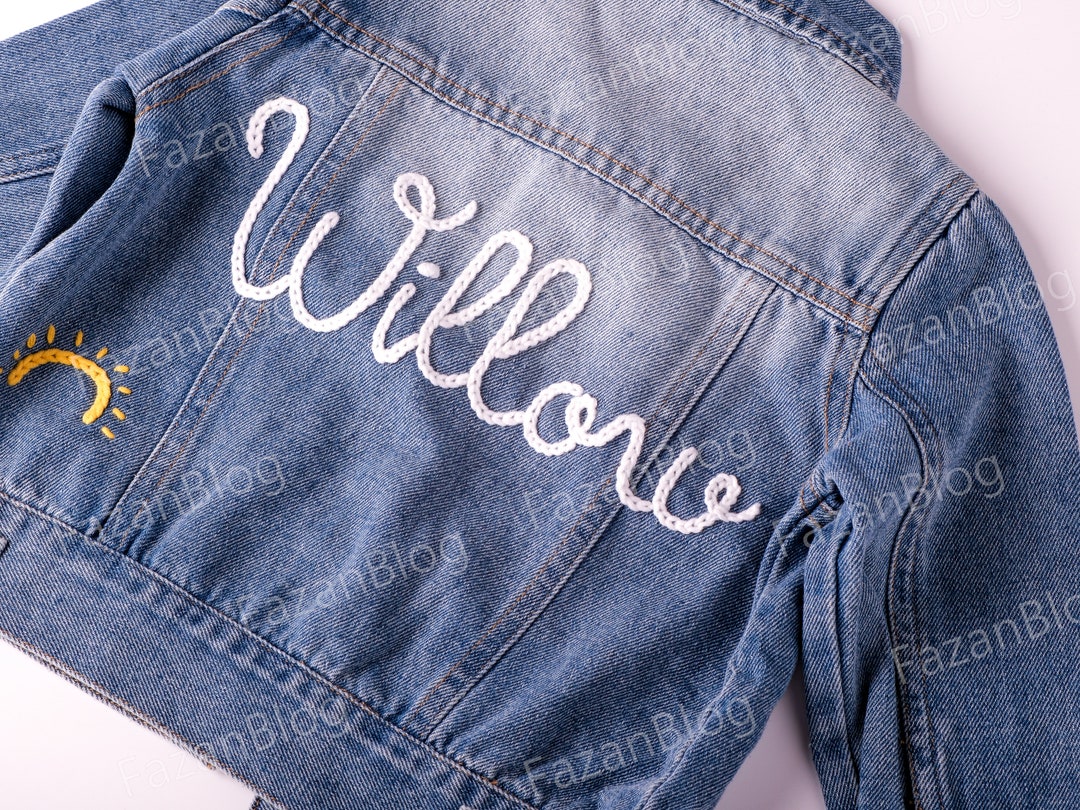 Personalized Jean Jacket for Girls Embroidered Denim Jacket With Name ...