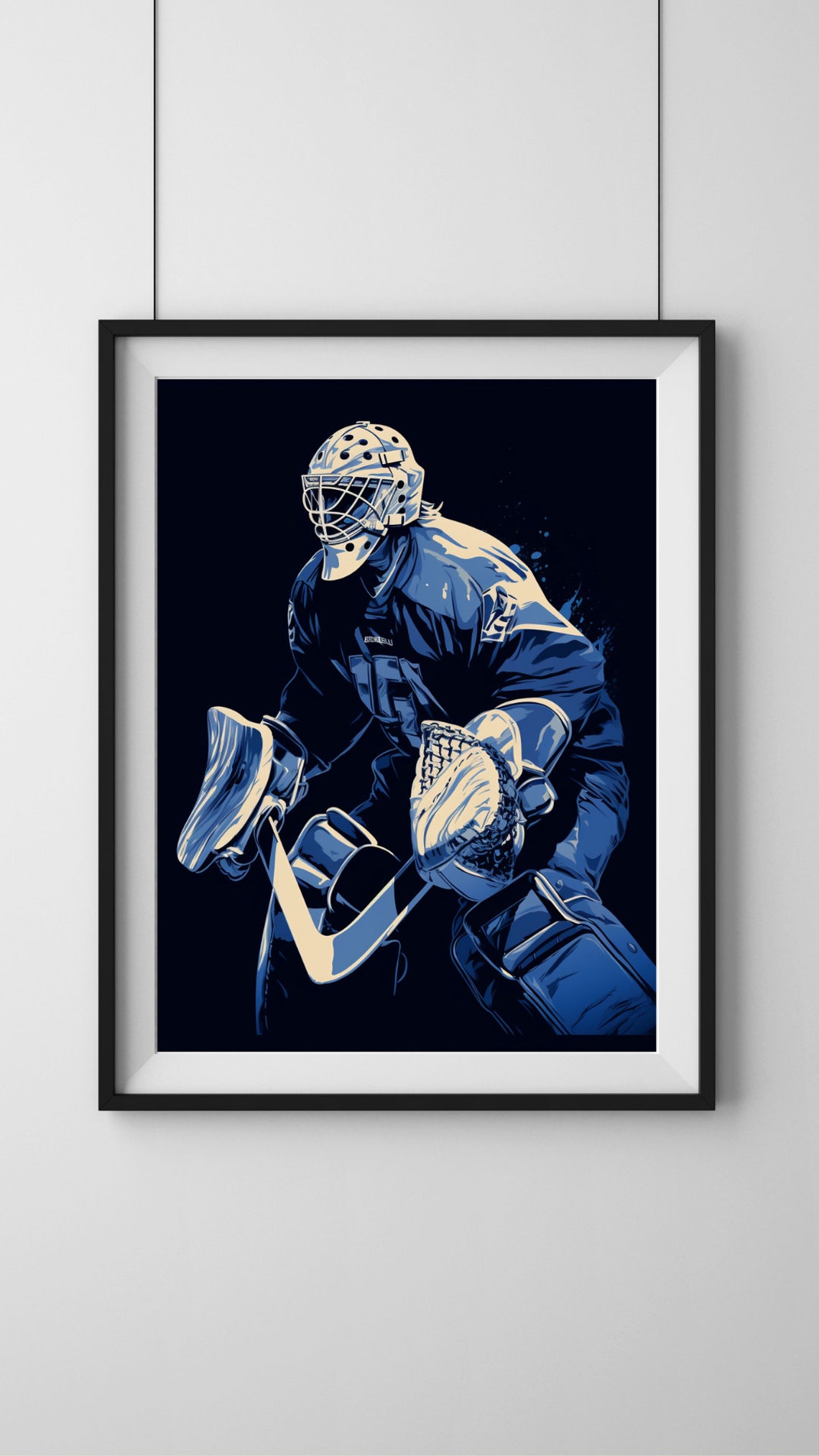 Goalie Art, Goalie Digital Art, Hockey Wall Art, Goalie Wall Art ...