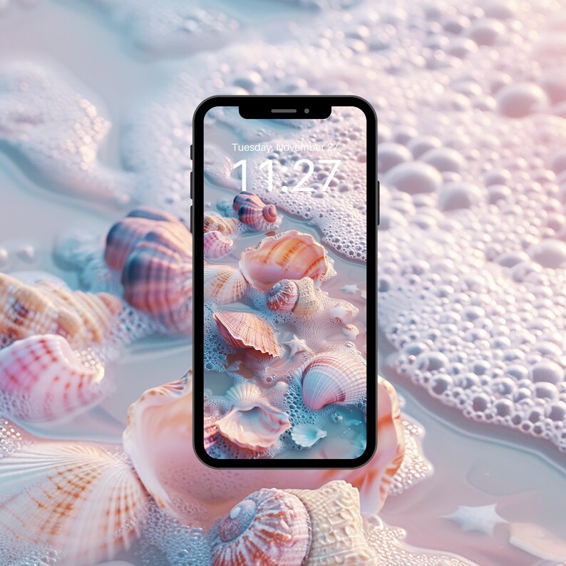 Surreal Seashells iPhone Wallpaper Bundle | Set of 6 | Instant Download | Android | Smartphone ...