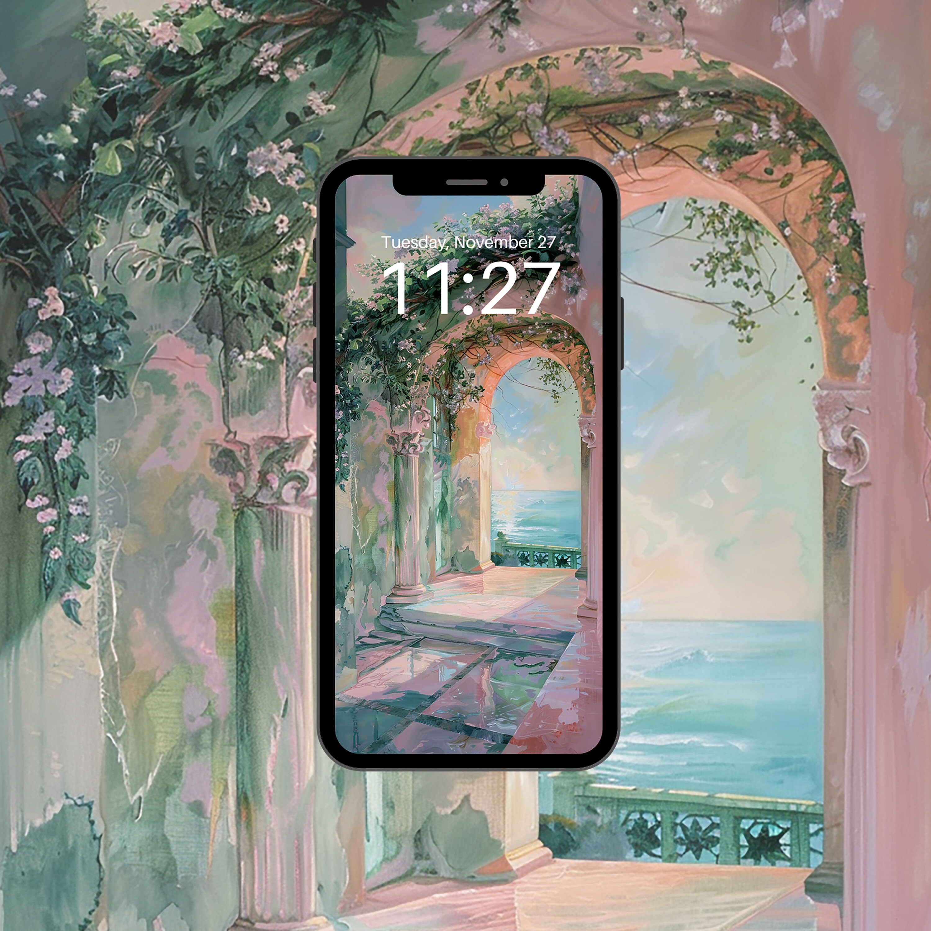 Greek Temple iPhone Wallpaper | Ethereal Lock Screen (set of 6 ...