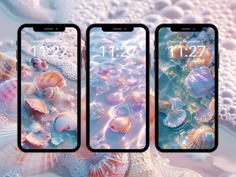 Surreal Seashells iPhone Wallpaper Bundle | Set of 6 | Instant Download ...