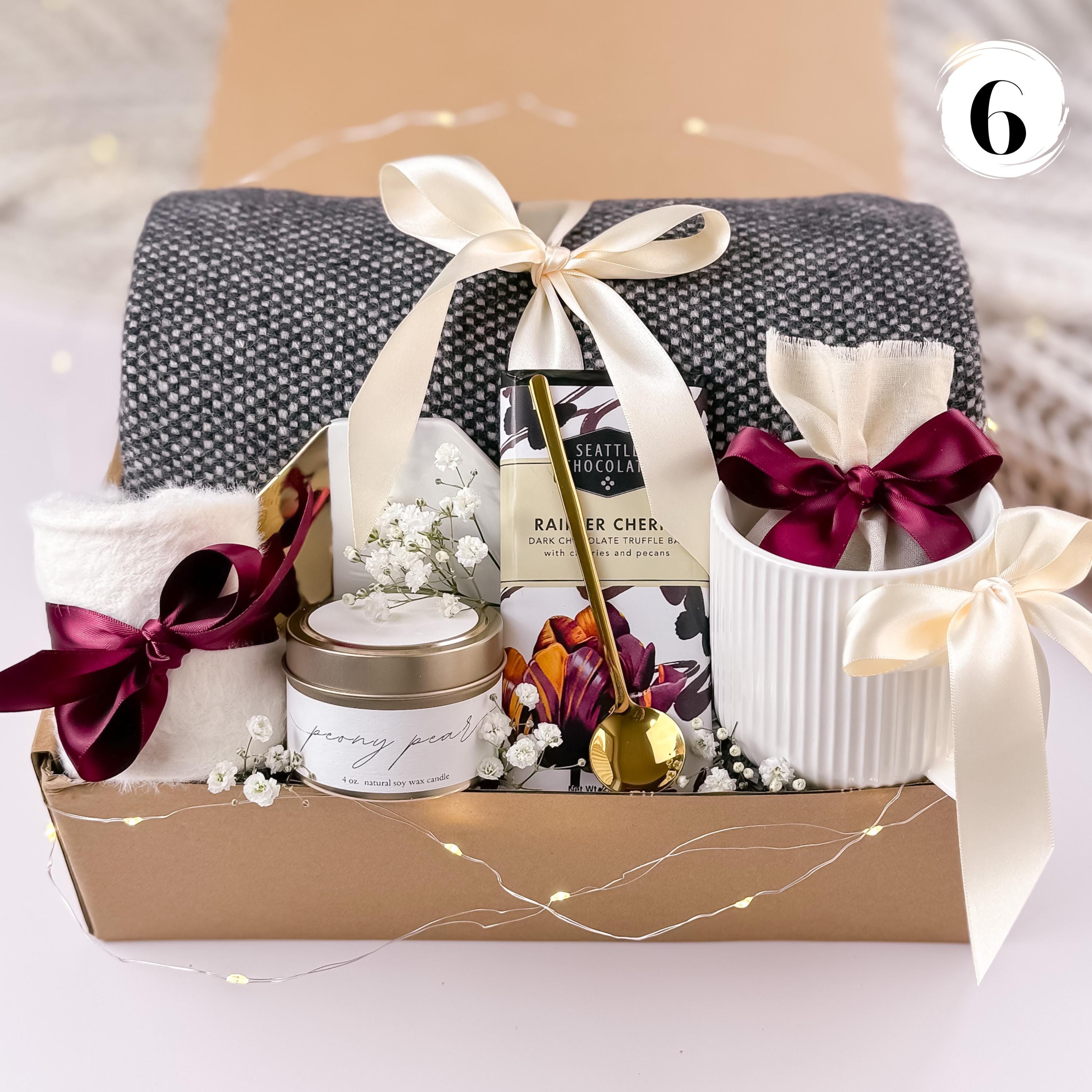 Cozy Gift Box for Women: Blanket, Socks & Treats - Self Care Package - Etsy