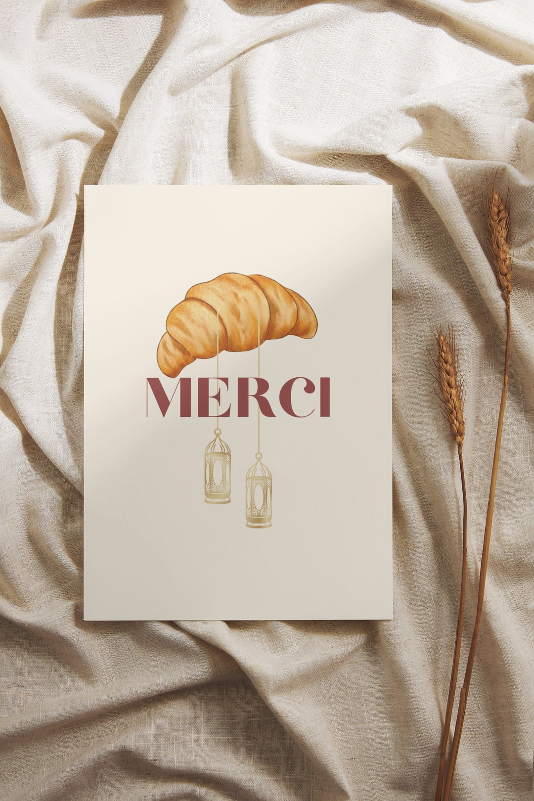 Gift , Merci Poster , Pdf , Download , Print , Modern Wall Art ...