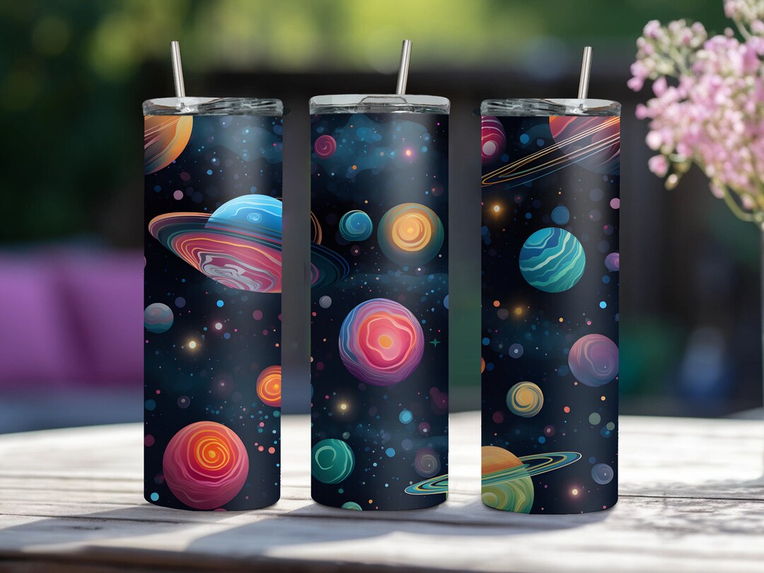 Space Tumbler Wrap 20oz Skinny, Seamless Wrap, Space Tumbler PNG, Space ...