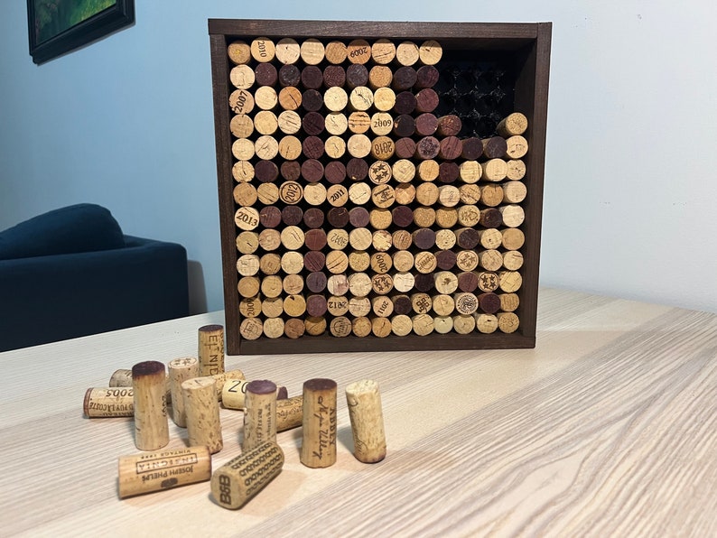 Changeable Wine Cork Pixel Art Sign - Etsy