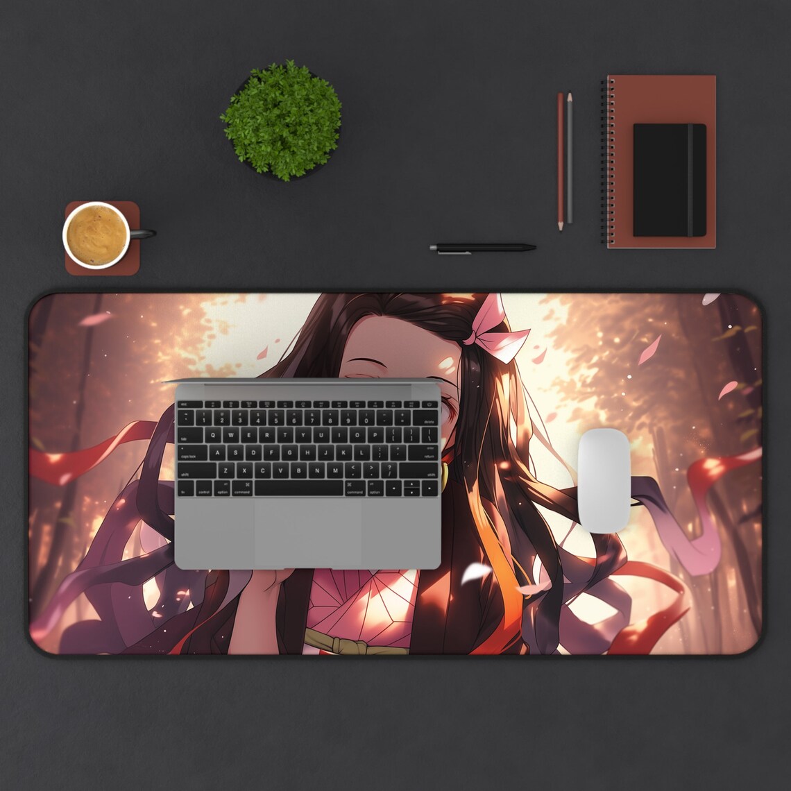 Nezuko Demon Slayer Anime Desk Mat, Nezuko Kamado Fanart Desk Mat, XXL ...
