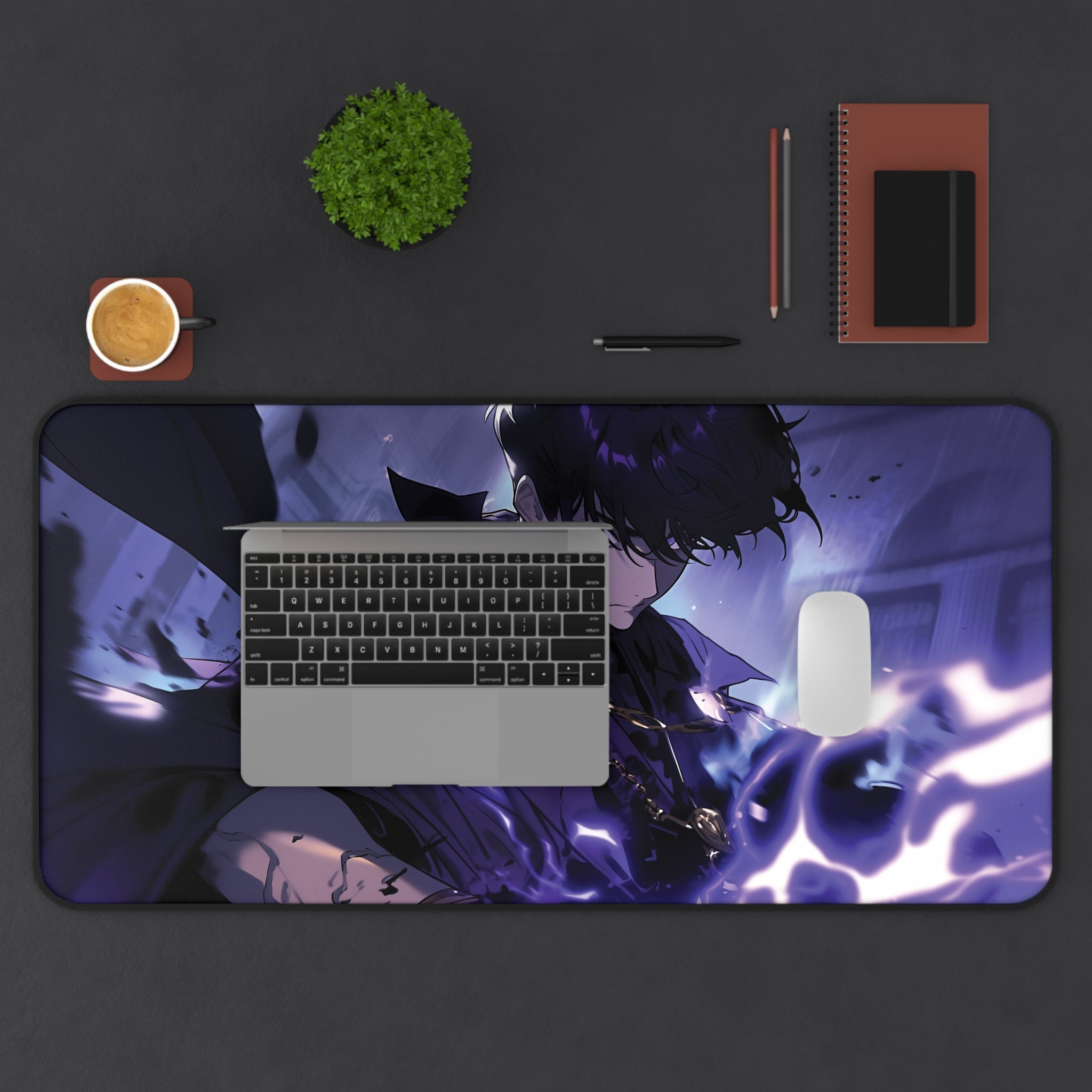 Sung Jin Woo Solo Leveling Anime Desk Mat, Solo Leveling Anime Desk Mat ...