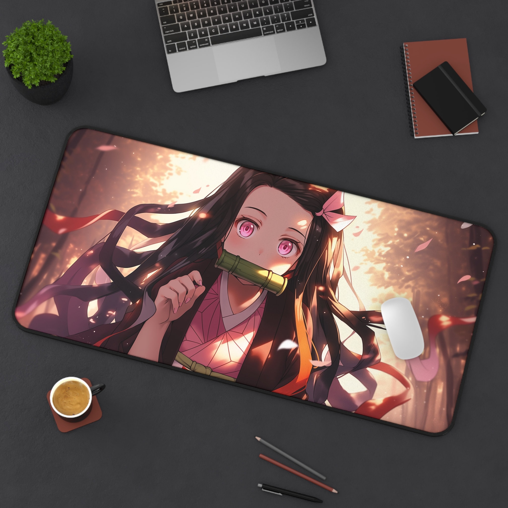 Nezuko Demon Slayer Anime Desk Mat, Nezuko Kamado Fanart Desk Mat, XXL ...