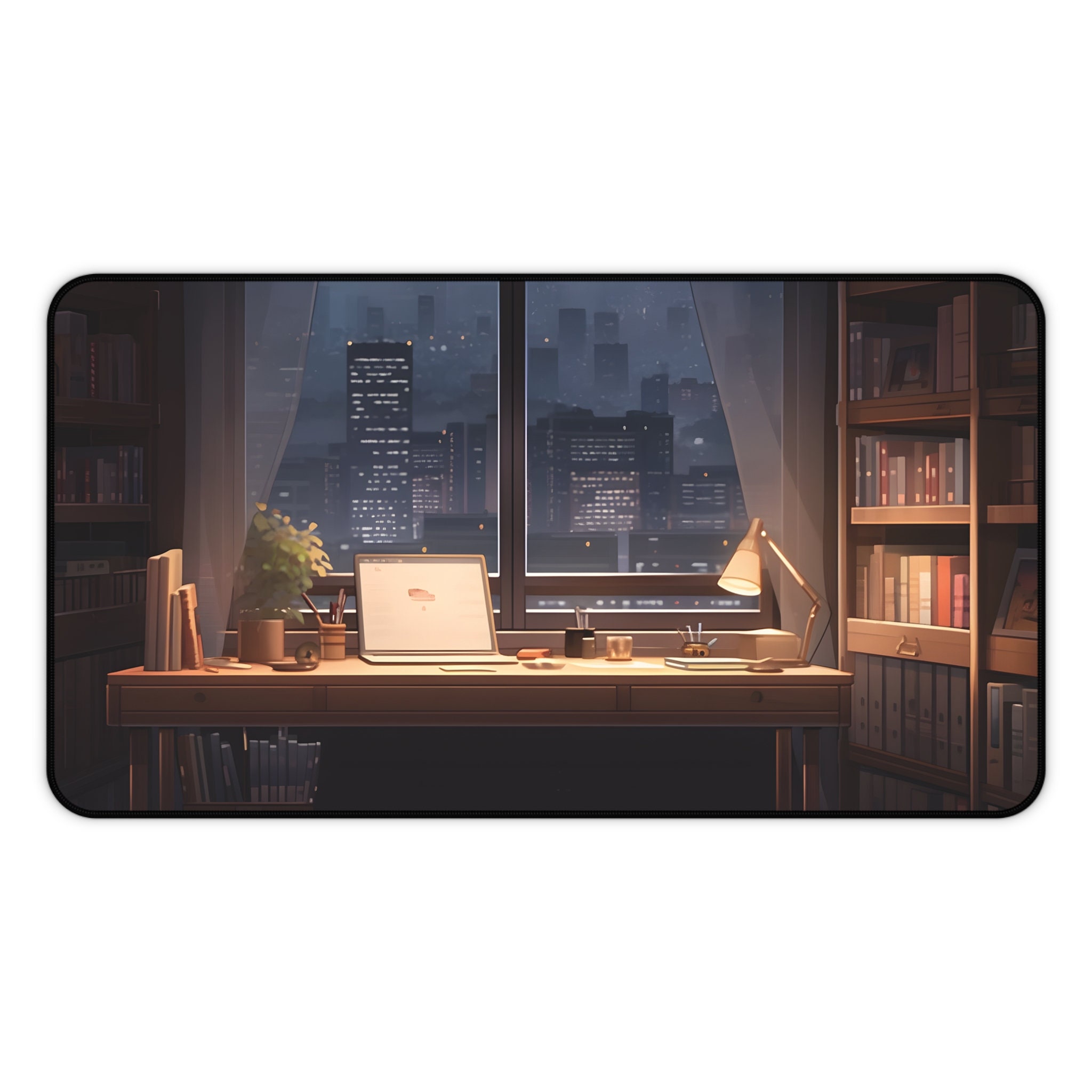 Lofi Study Room Desk Mat, Lofi Chill Vibes Deskmat for Office, XXL ...