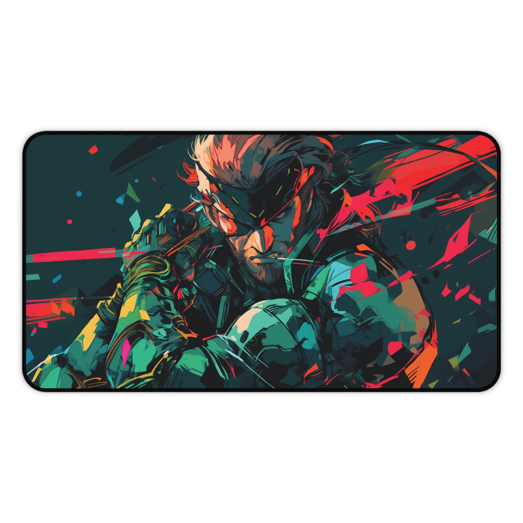Metal Gear Solid Snake Fan Art Desk Mat, Stealthy Solid Snake Metal ...