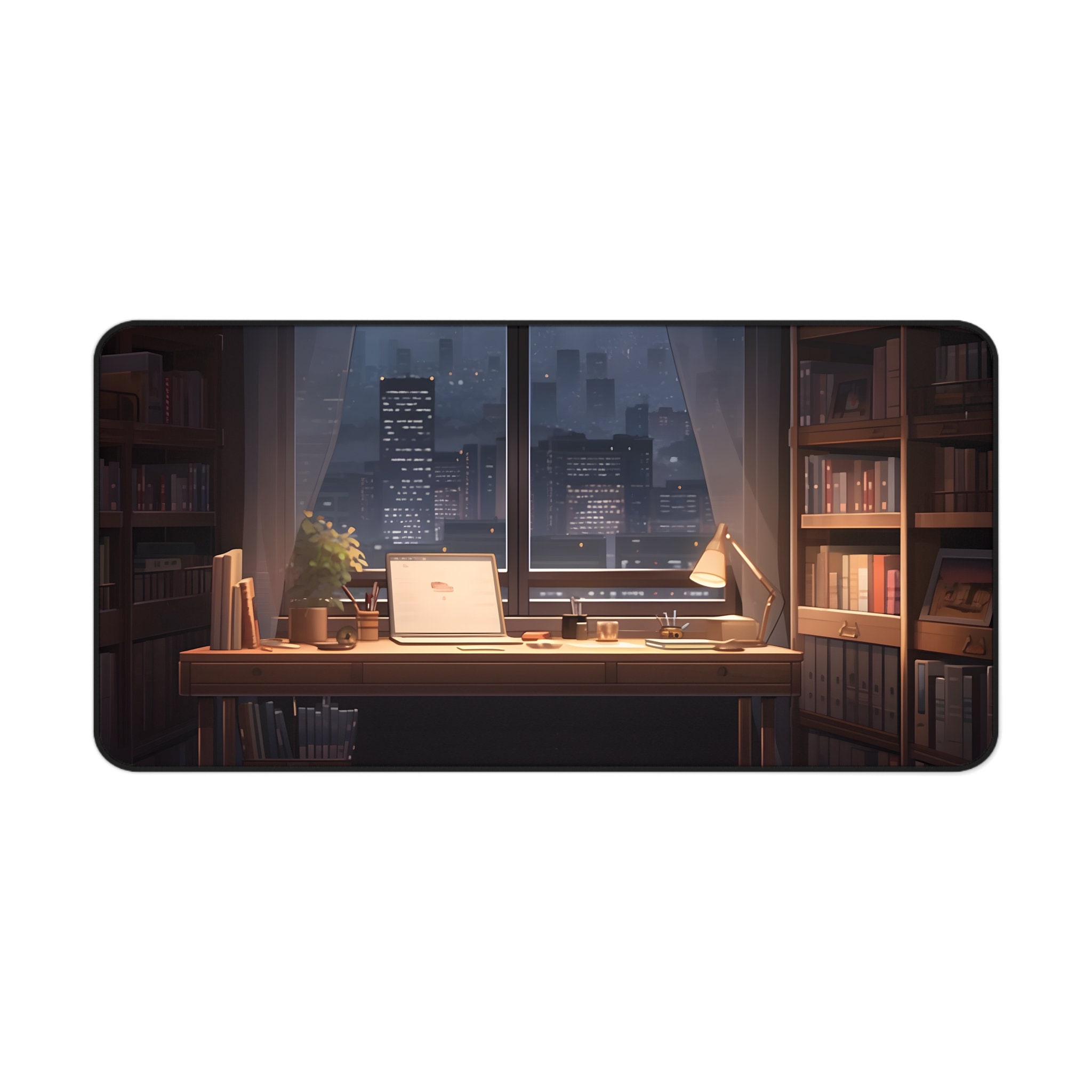 Lofi Study Room Desk Mat, Lofi Chill Vibes Deskmat for Office, XXL ...