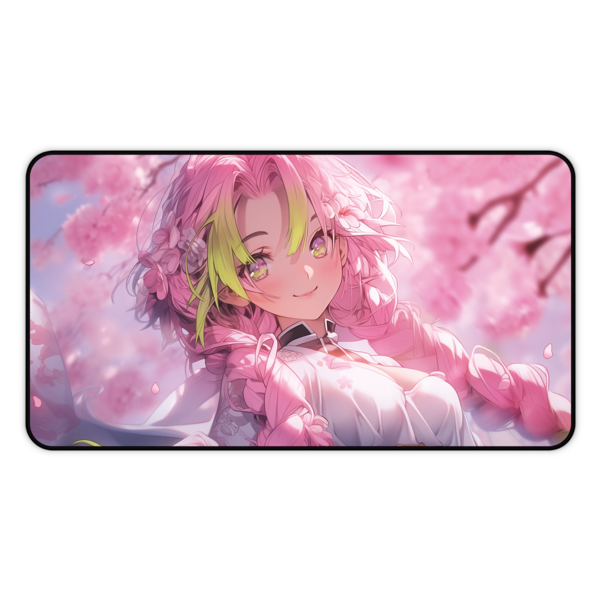 Mitsuri Kanroji Sakura Blossoms Desk Mat, Mitsuri Kanroji Demon Slayer ...