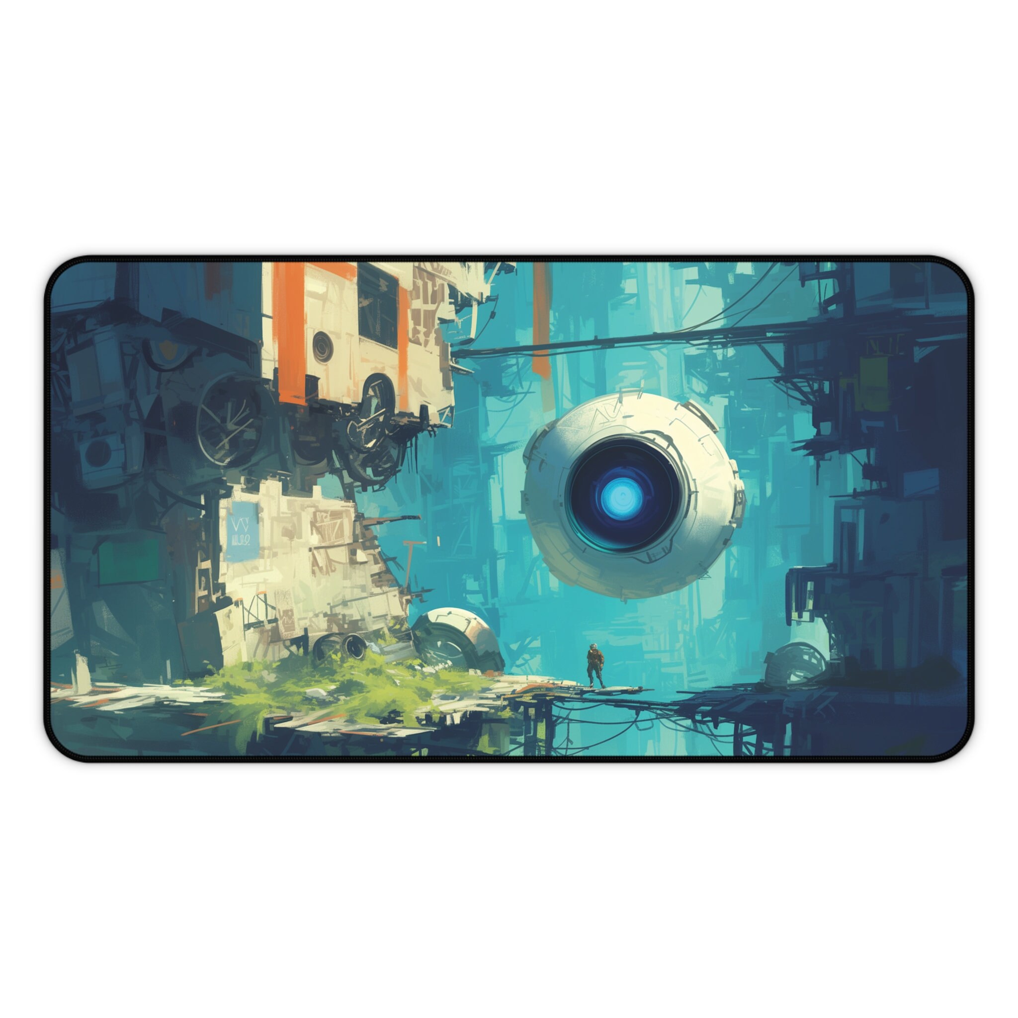 Portal Game Inspired Desk Mat, Portal 2 Fanart Desk Mat, XXL Extended ...