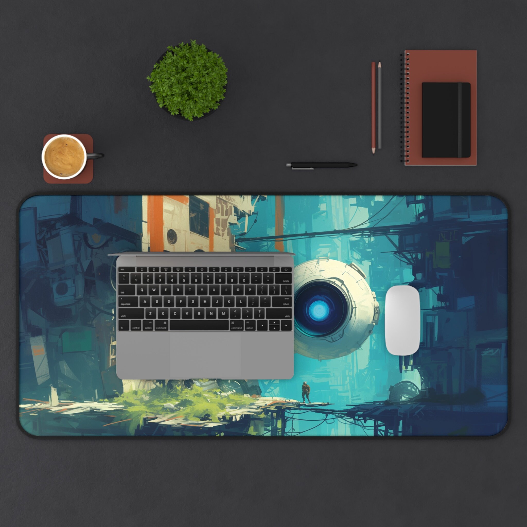 Portal Game Inspired Desk Mat, Portal 2 Fanart Desk Mat, XXL Extended ...