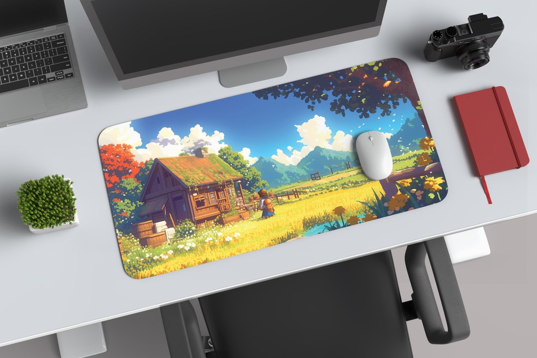 Tranquil Stardew Valley Inspired Desk Mat, Stardew Valley Fanart ...