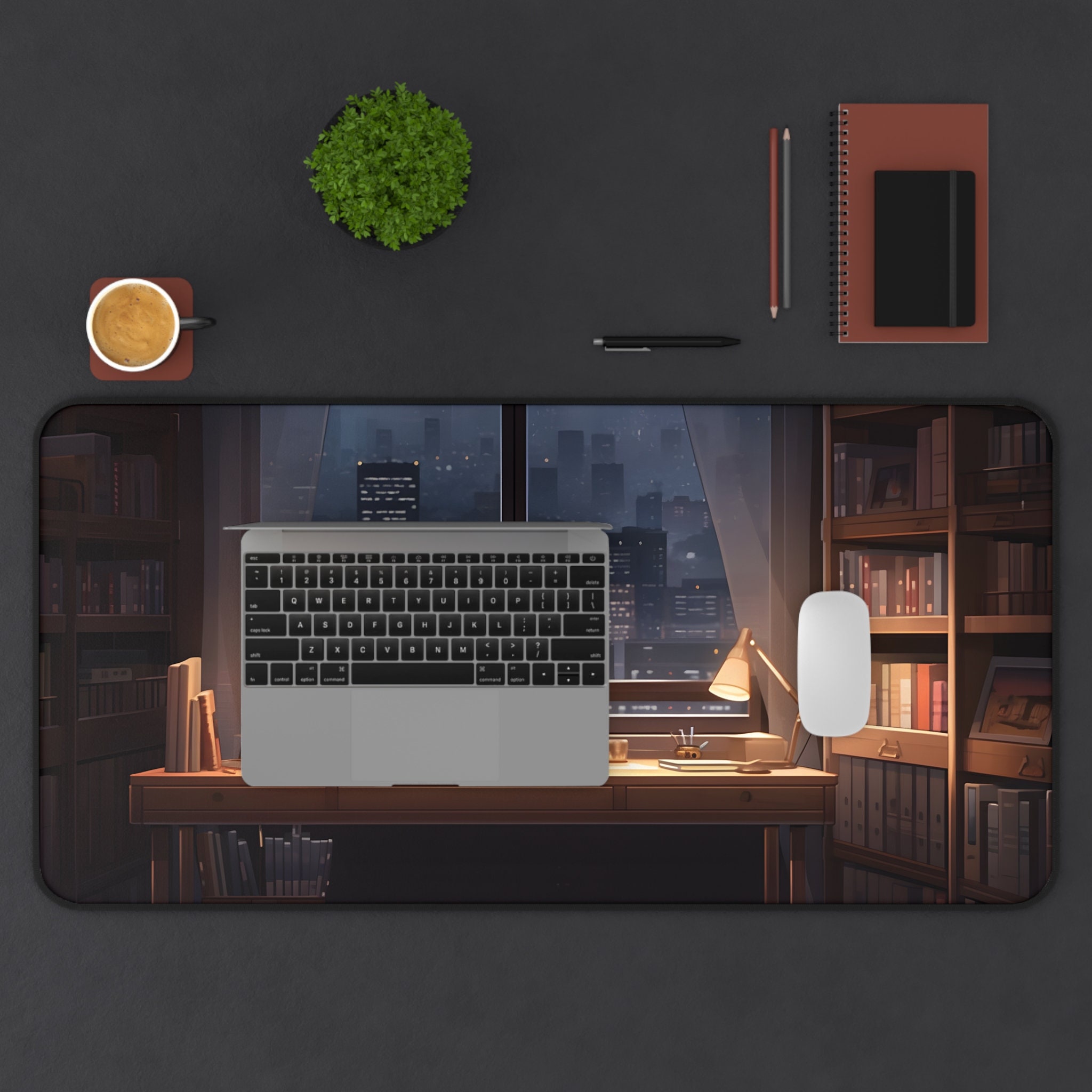 Lofi Study Room Desk Mat, Lofi Chill Vibes Deskmat for Office, XXL ...
