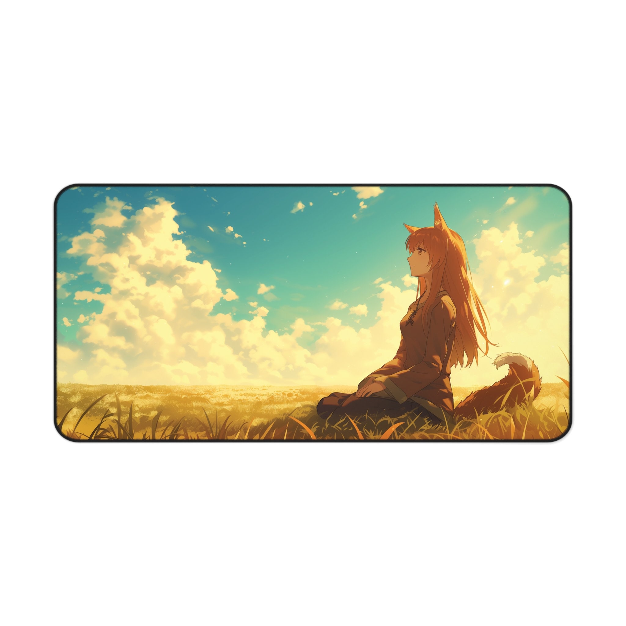 Holo's Field Spice and Wolf Fanart Desk Mat, Holo Fanart Gaming Deskmat ...