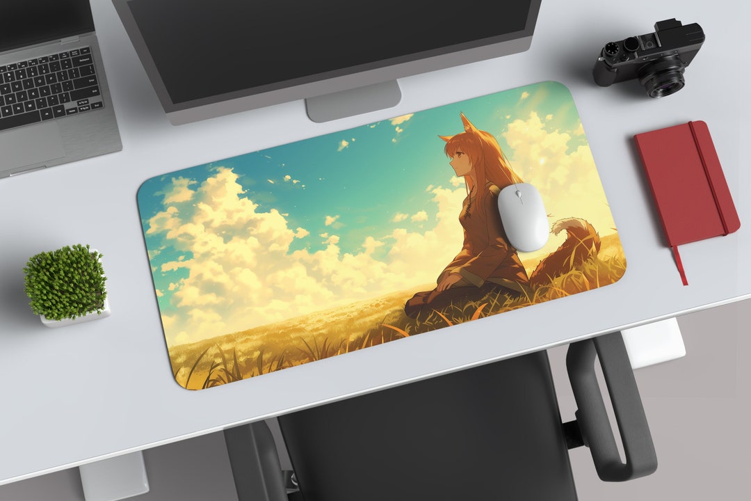 Holo's Field Spice and Wolf Fanart Desk Mat, Holo Fanart Gaming Deskmat ...