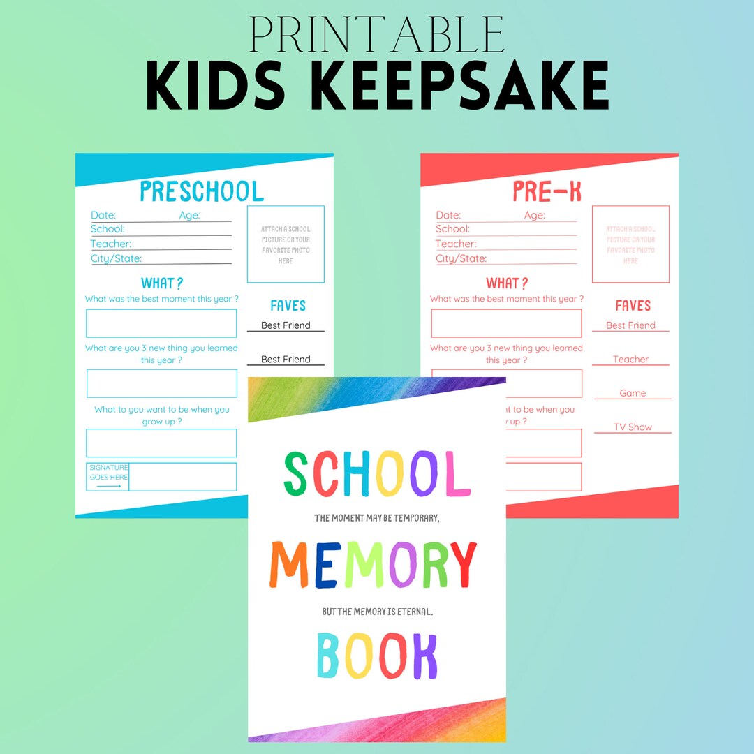 Kids Keepsake Journal, Printable Birthday Interview Questions for ...