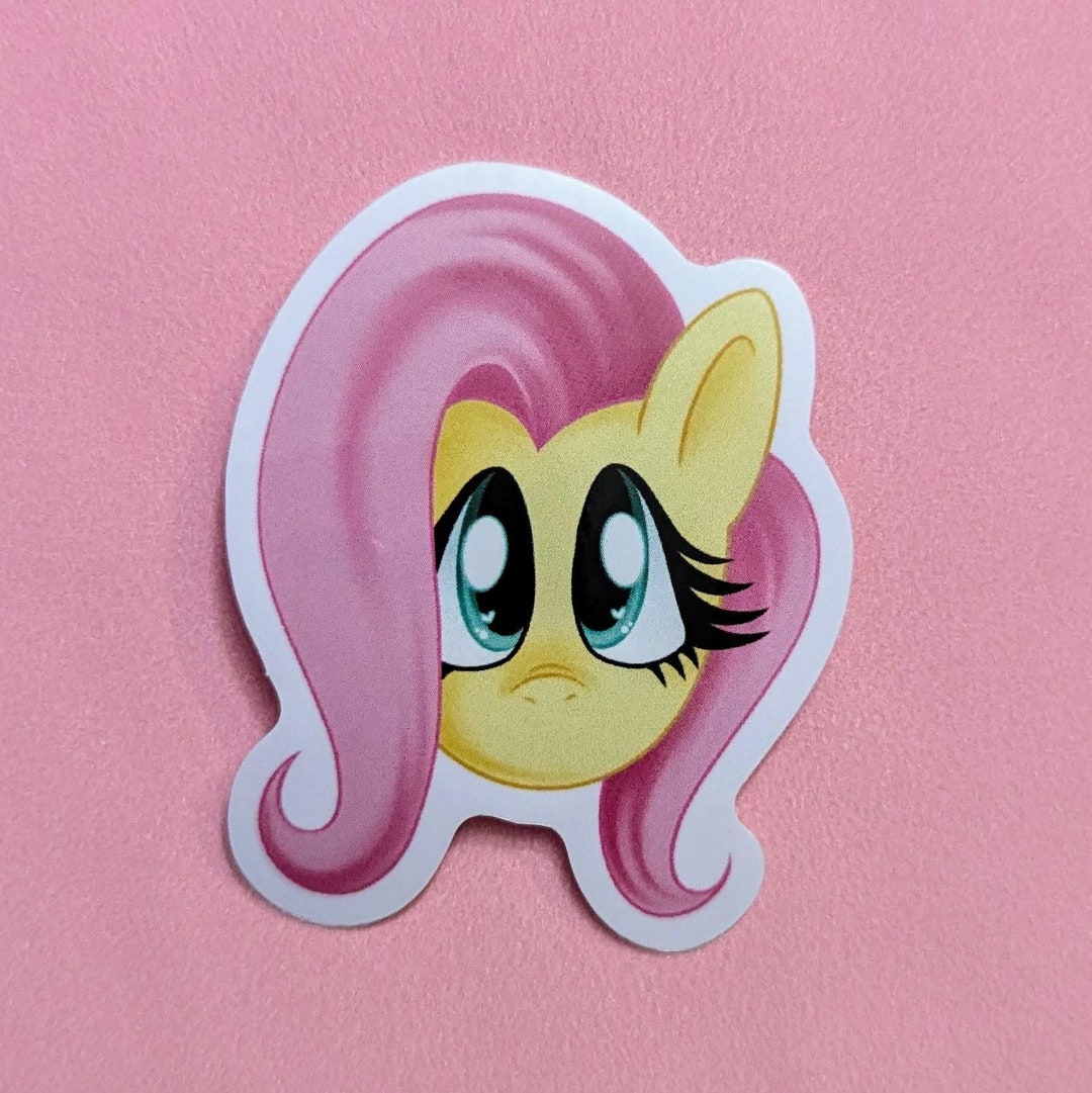 Shy Yellow Pink Pony, Fluttershy Sticker - Etsy