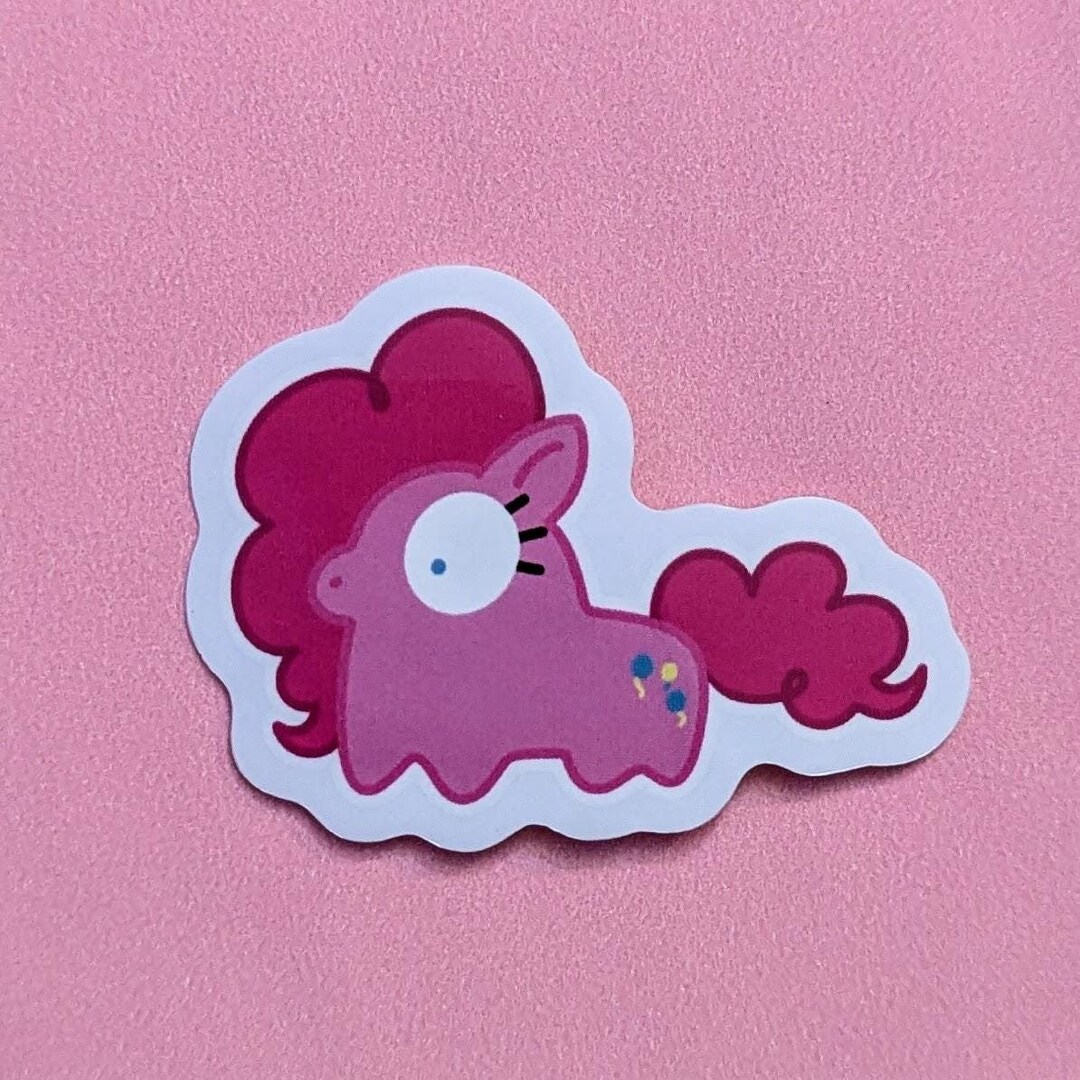 Goofy Pinkie Pie Sticker – Silly Doodle MLP Fan Art | 2” Vinyl Die Cut ...
