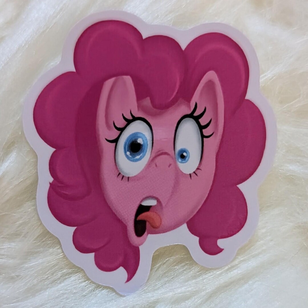 Goofy Pink Pony Horse, Pinkie Pie Sticker - Etsy