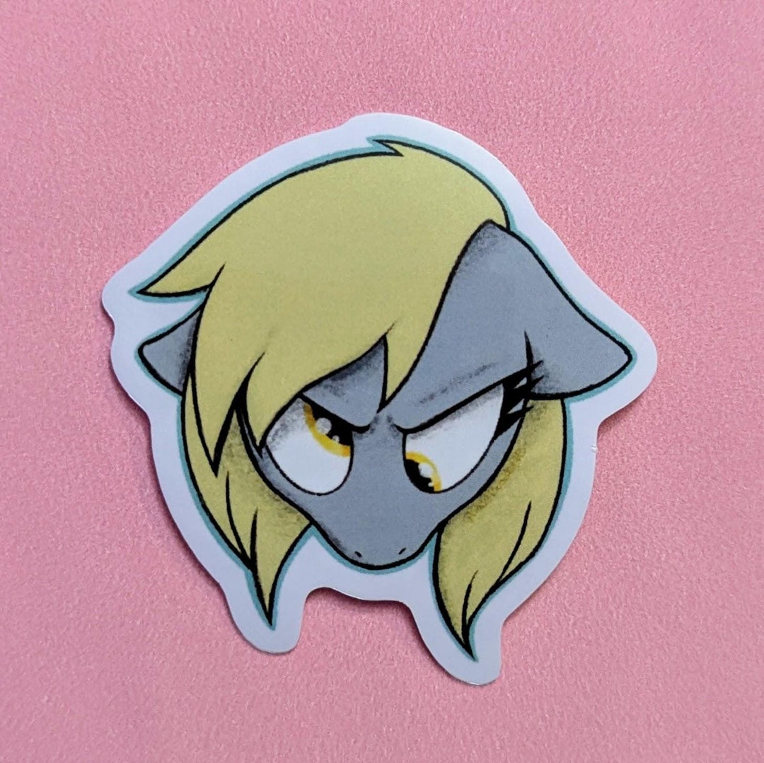 Grumpy Derpy Hooves Sticker – Funny MLP G4 Fan Art | Die Cut Vinyl Pony ...