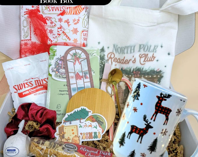 Custom Christmas Book Gift Box Blind Date With a Book for Reading Lover ...
