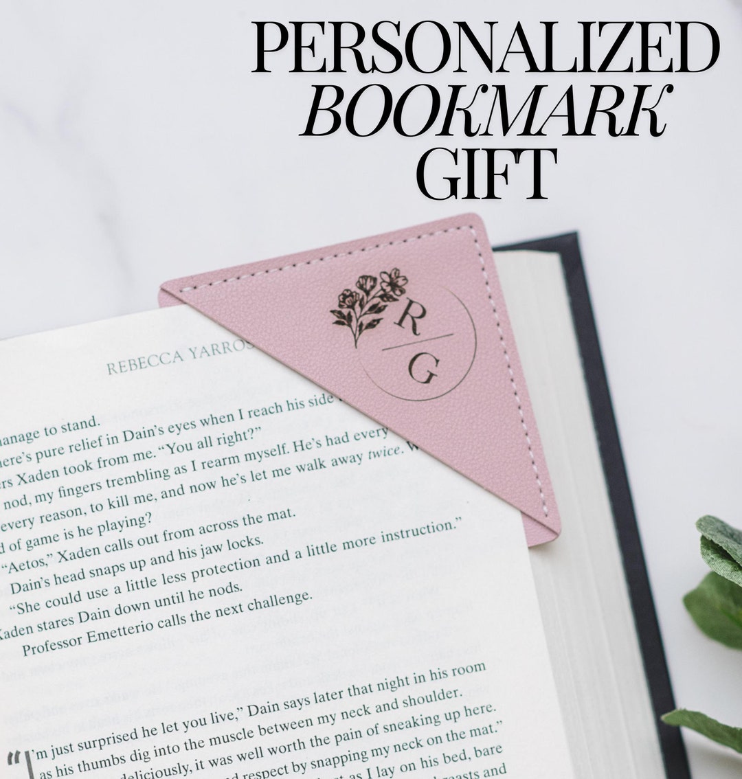 Personalized Leather Bookmark Book Lover Gift Reading Accessory ...