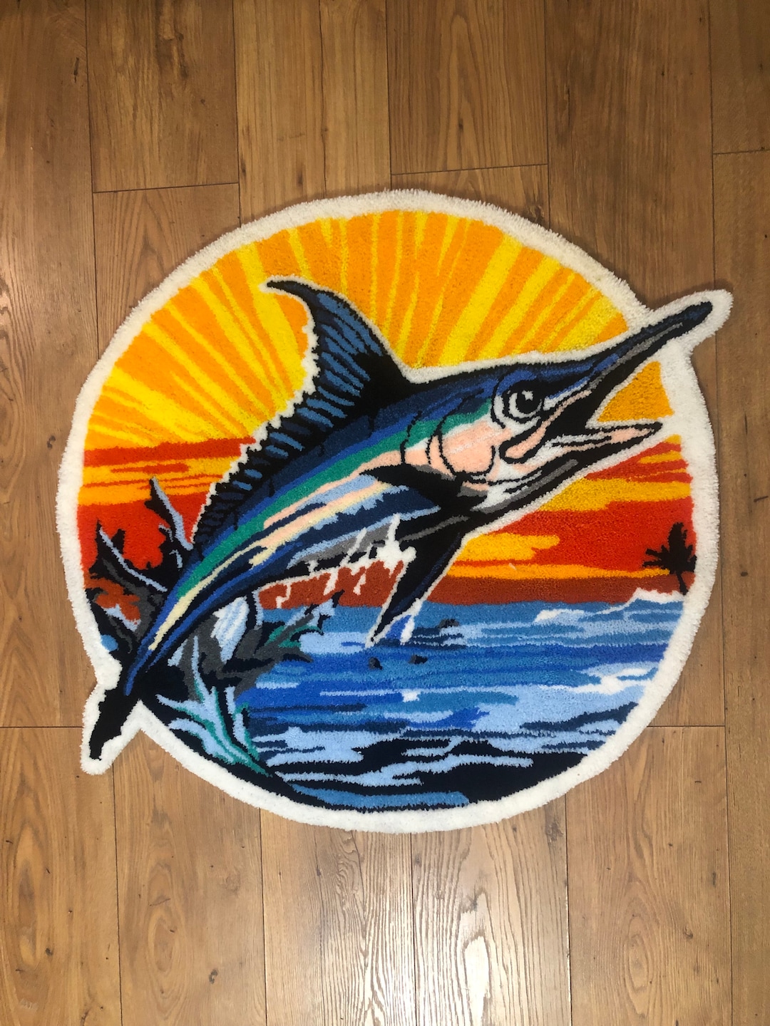 Sailfish Rug, Fish Rug, Handmade Tufted - Etsy