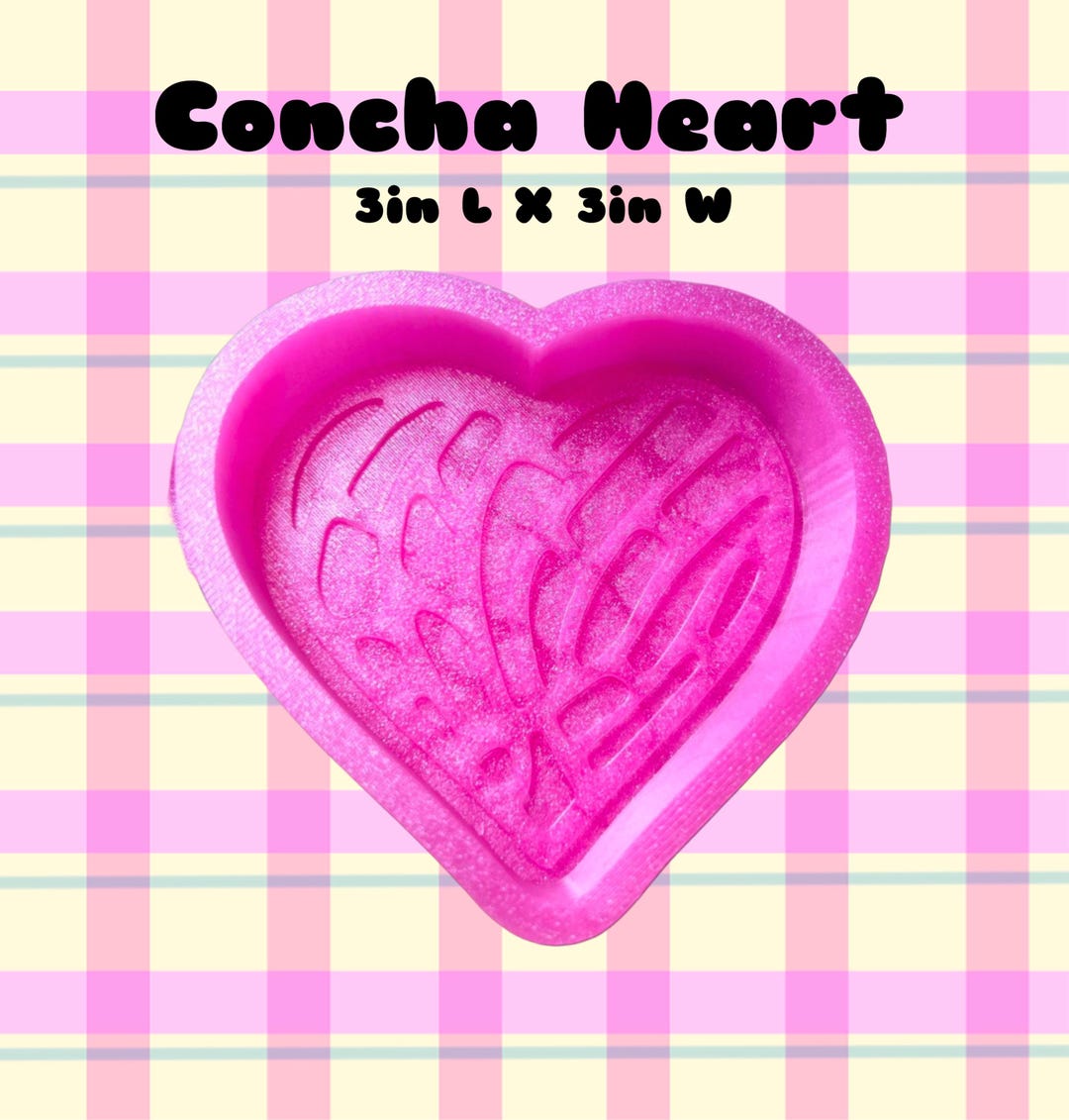 Concha Heart Silicone Mold: Mexican Bread Freshies, Clay & Resin Art - Etsy