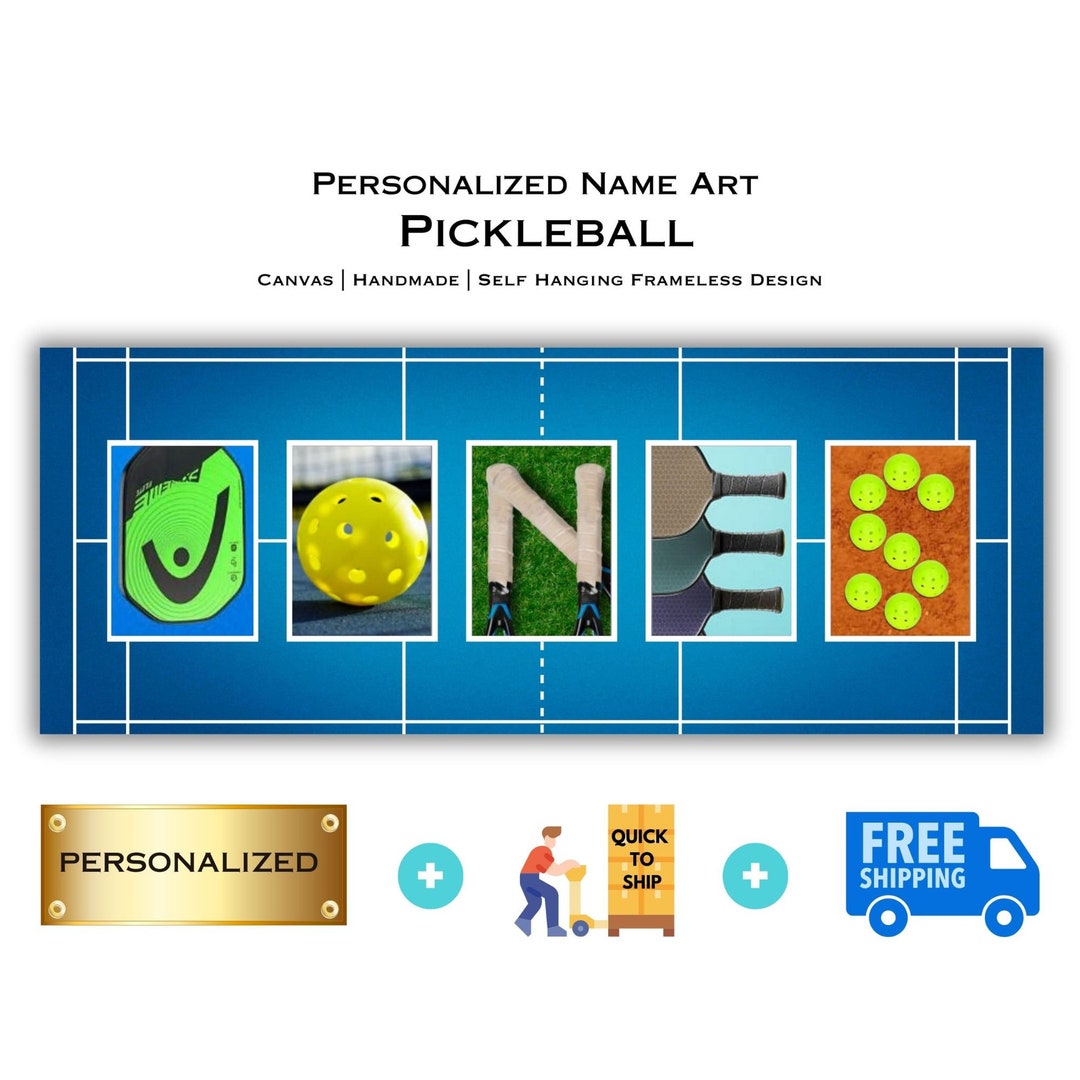 Personalized Pickleball Name Art: Custom Sports Decor Canvas - Etsy
