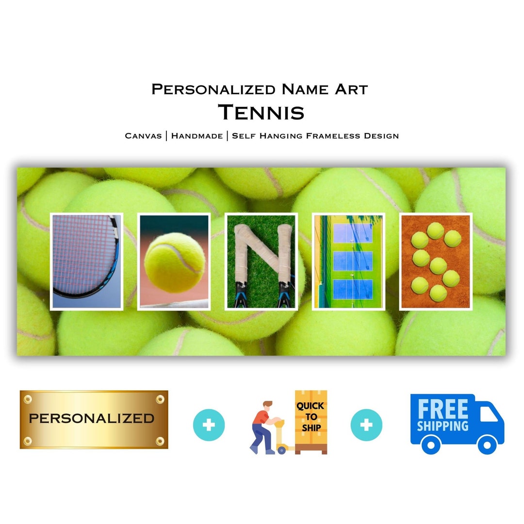 Tennis Name Art, Personalized Tennis Gift, Sports Art, Sports Gift With ...