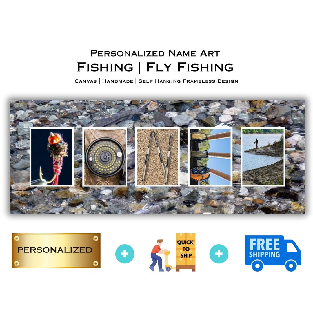 Fly Fishing Name Art, Personalized Fly Fishing Gift, Gifts for ...