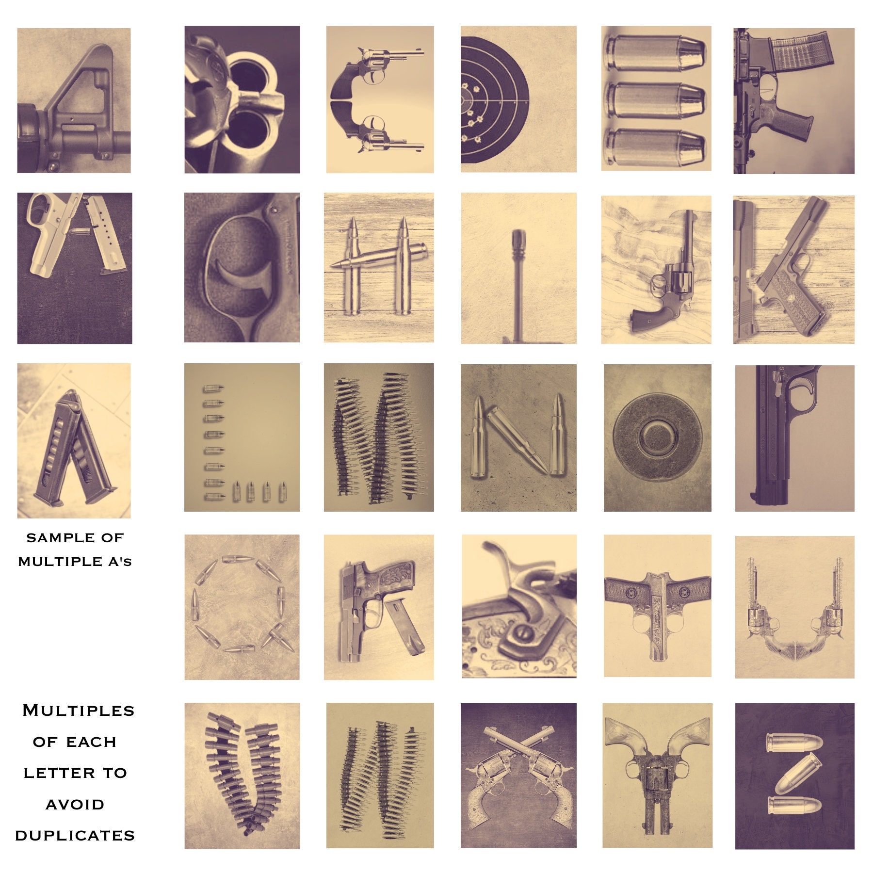 Vintage Guns / Shooting Name Art, Personalized Patriot Family Name Gift ...