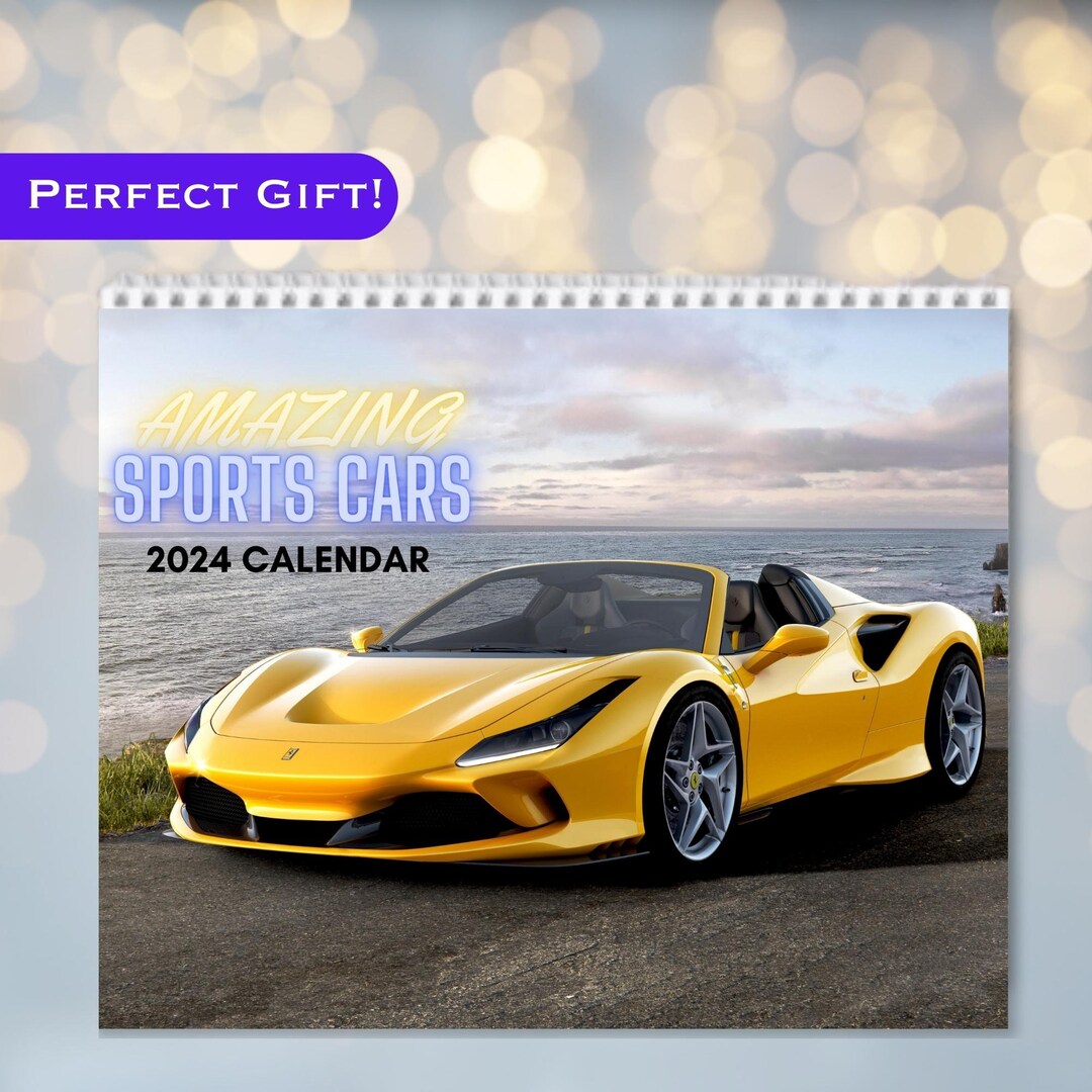2024 Sports Car Calendar, Classic Car Calendar, Car Lover Gift, Gift ...
