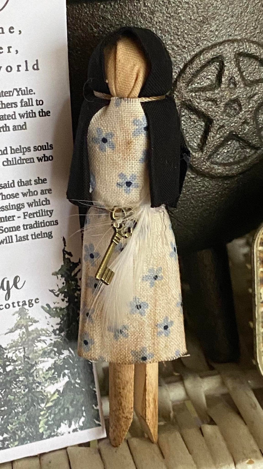 Frau Holle Perchta Berchta Cailleach Poppet Handmade Witchcraft Altar ...