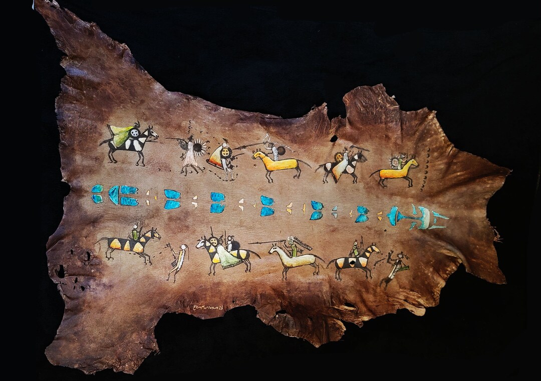 Dragon Fly Pictograph Style Artwork. Men at War and a Dragon Fly Motif ...