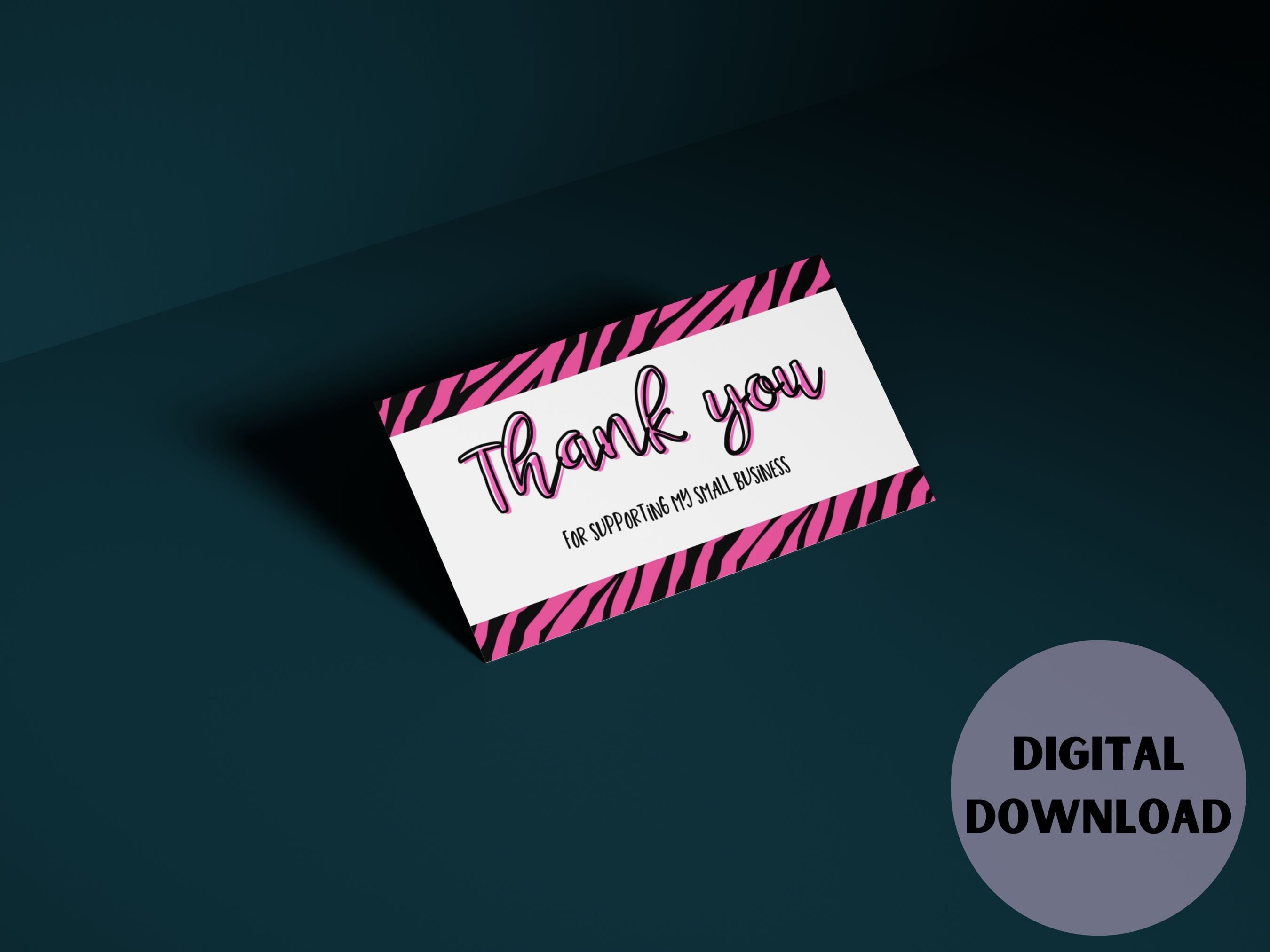 Thank You Cards Business Printable for Small Business Owner Digital ...