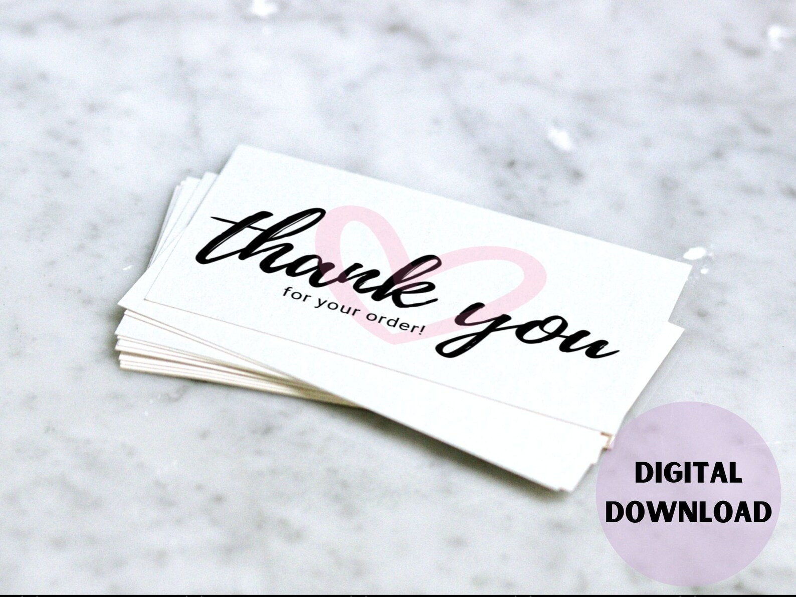 Thank You Cards Business Printable for Small Business Owner Digital ...