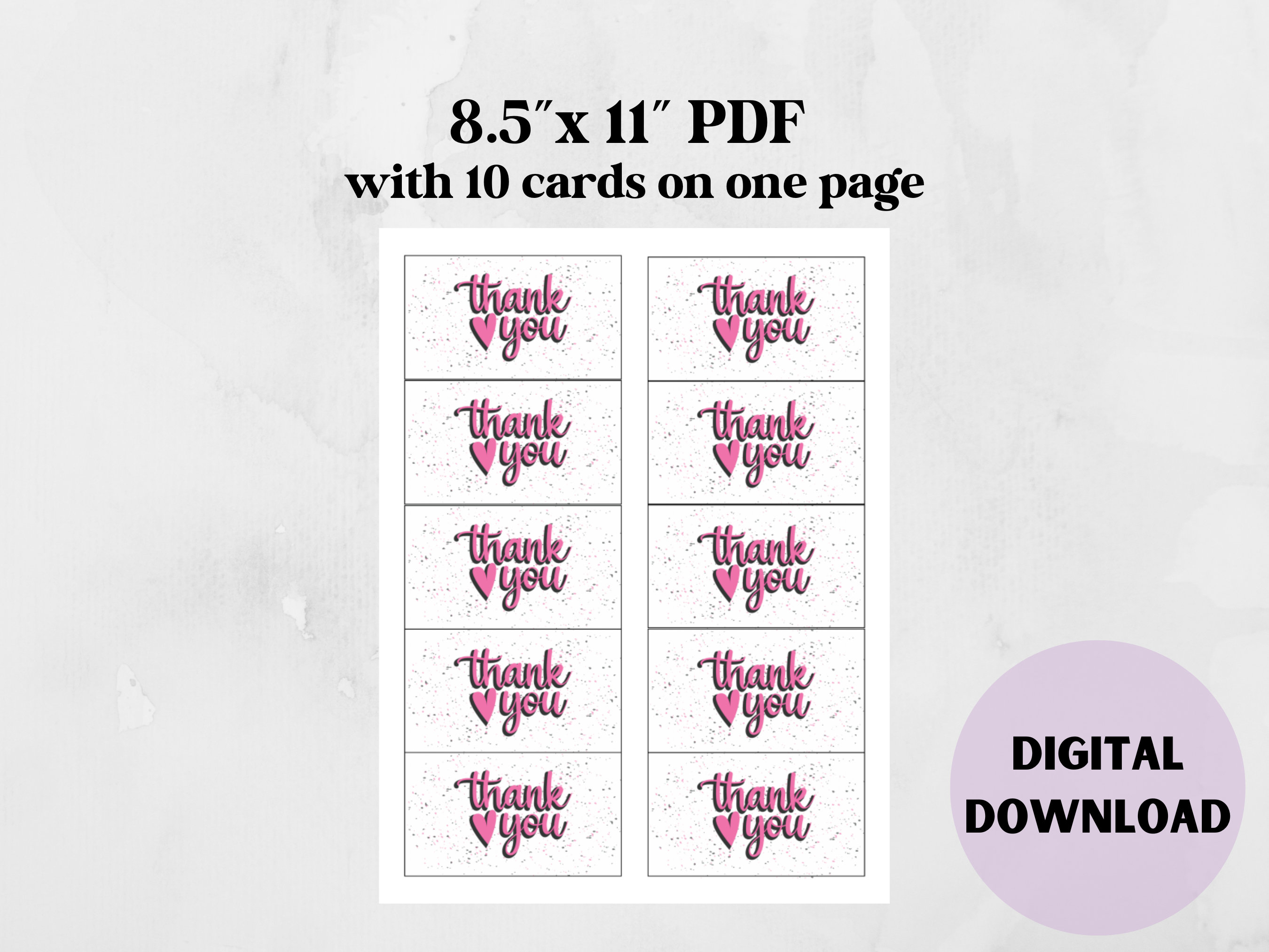 Thank You Cards Business Printable for Small Business Owner Digital ...